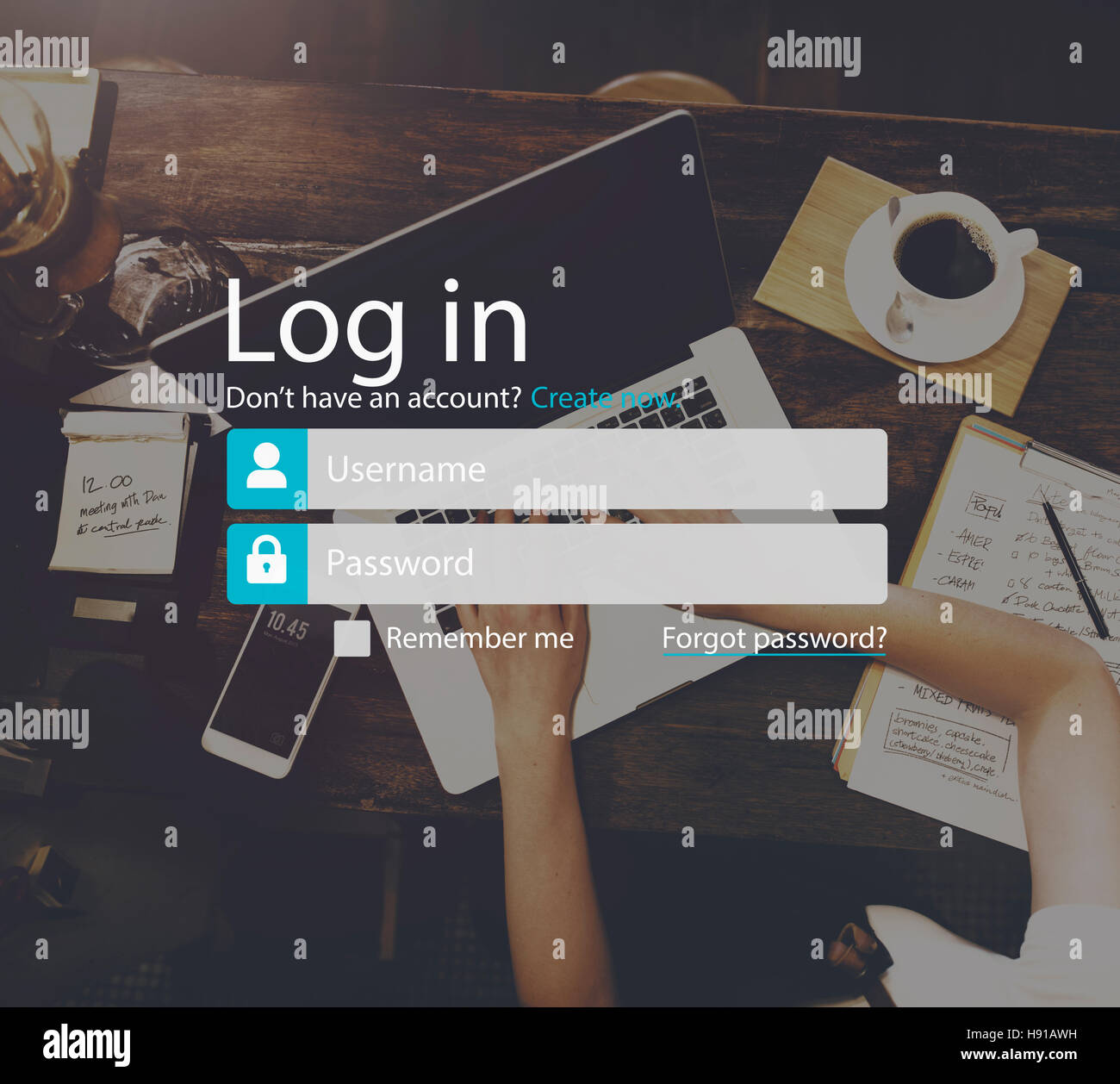 Log In Sign Up Register Account Page Concept Stock Photo - Alamy