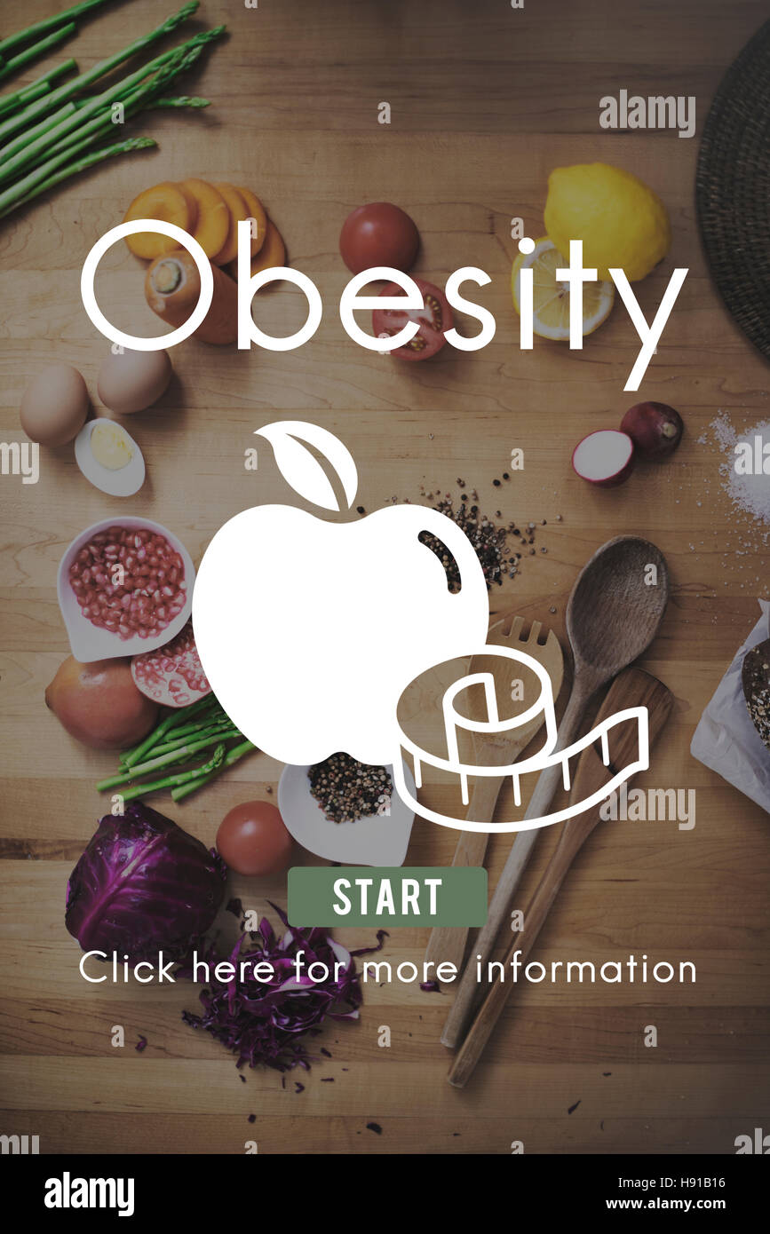 Obesity Diet Eating Disorder Unhealthy Diabetes Fat Concept Stock Photo ...