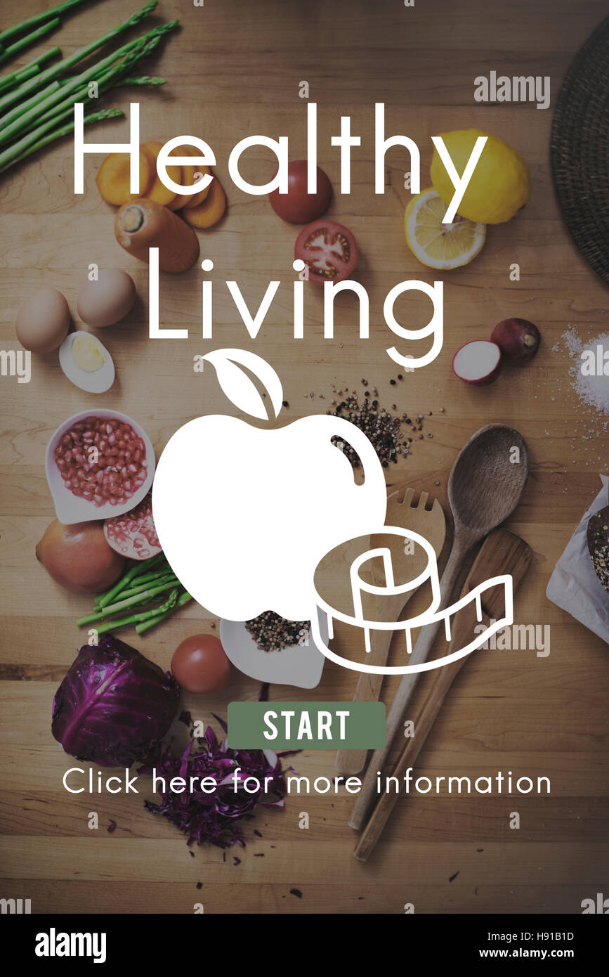 Healthy Living Life Nutrition Development Active Concept Stock Photo ...