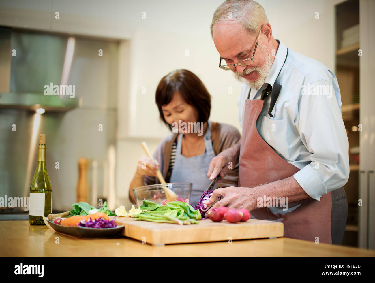 Family Cooking Kitchen Preparation Dinner Concept Stock Photo - Alamy