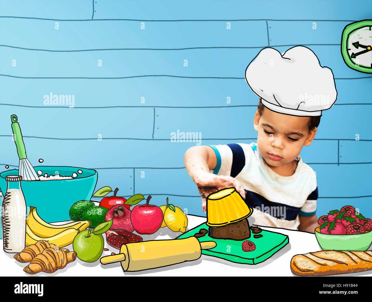Boy boys kids children chef hi-res stock photography and images - Alamy
