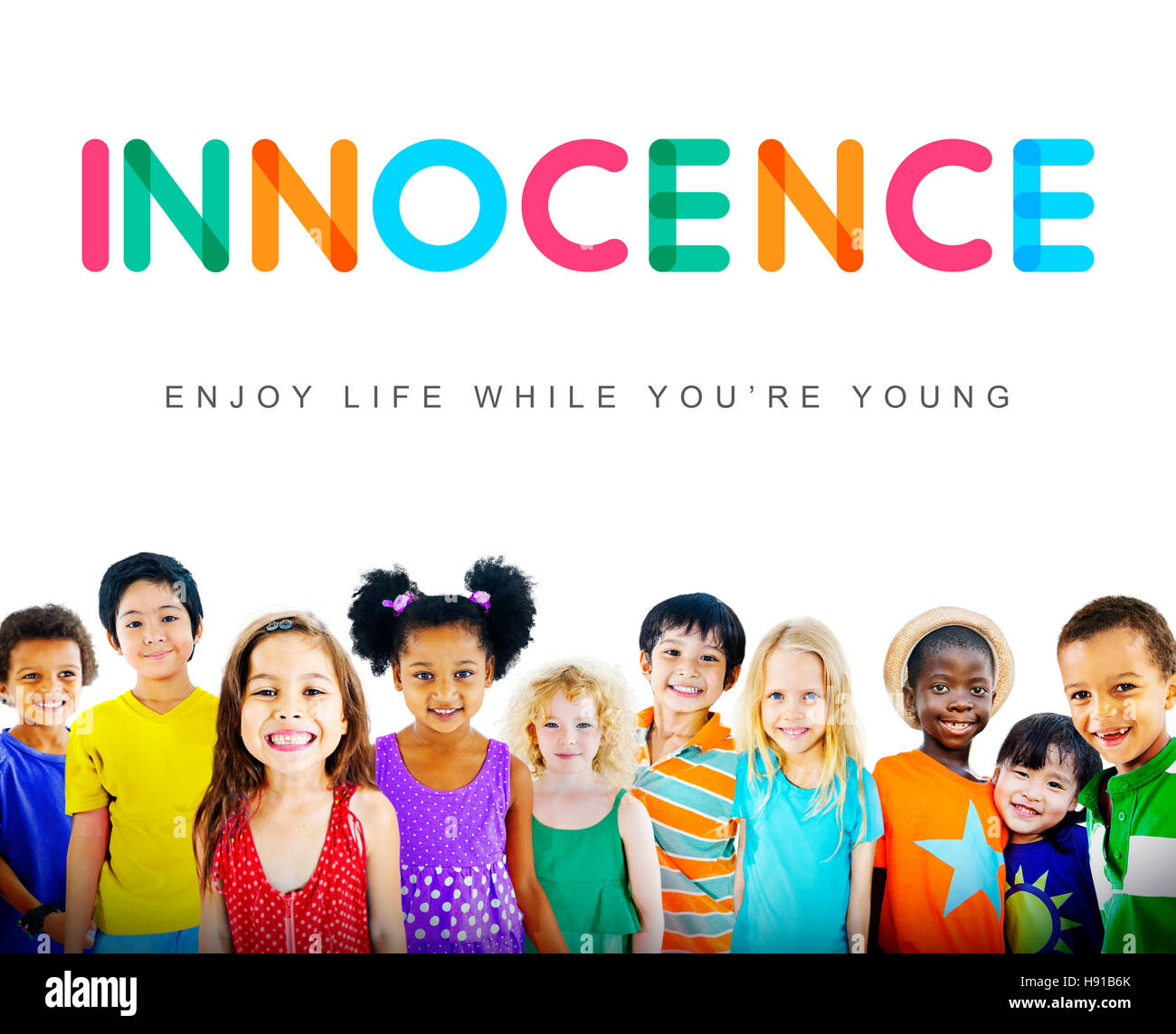 Kids Innocent Children Child Young Concept Stock Photo - Alamy