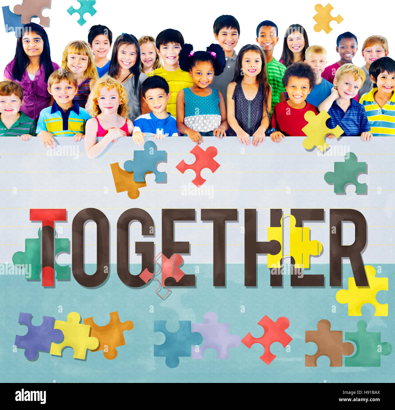 Together Togetherness Team Teamwork Connection Concept Stock Photo - Alamy