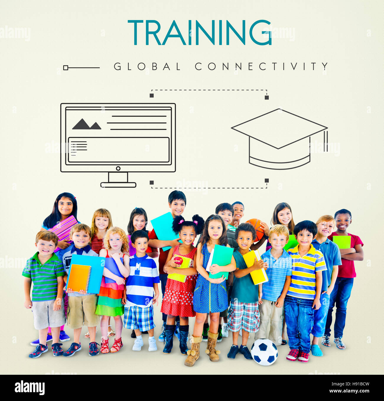 Education Global Connectivity Graphic Concept Stock Photo - Alamy