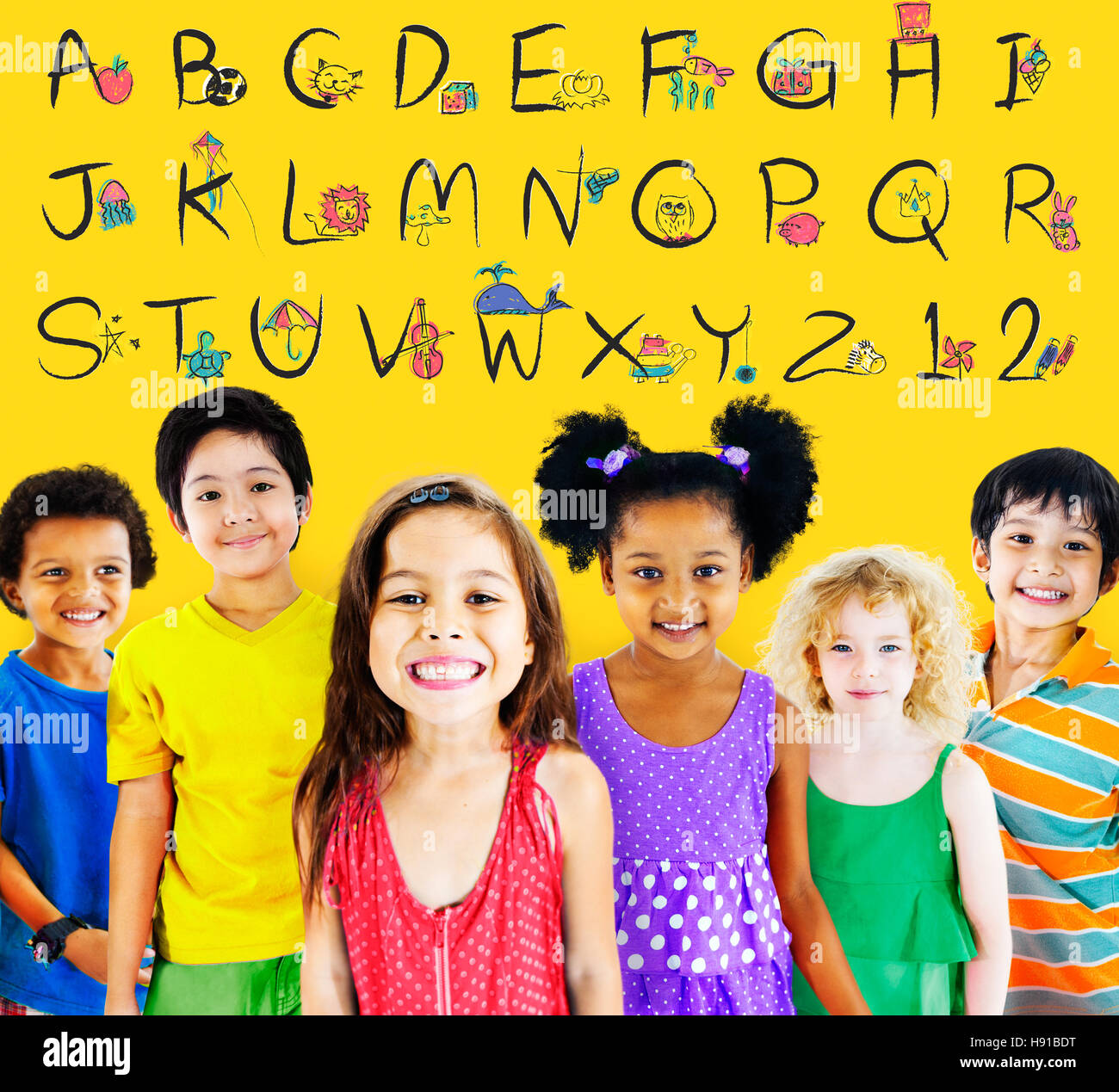 English Alphabet Letters Number Education Concept Stock Photo - Alamy