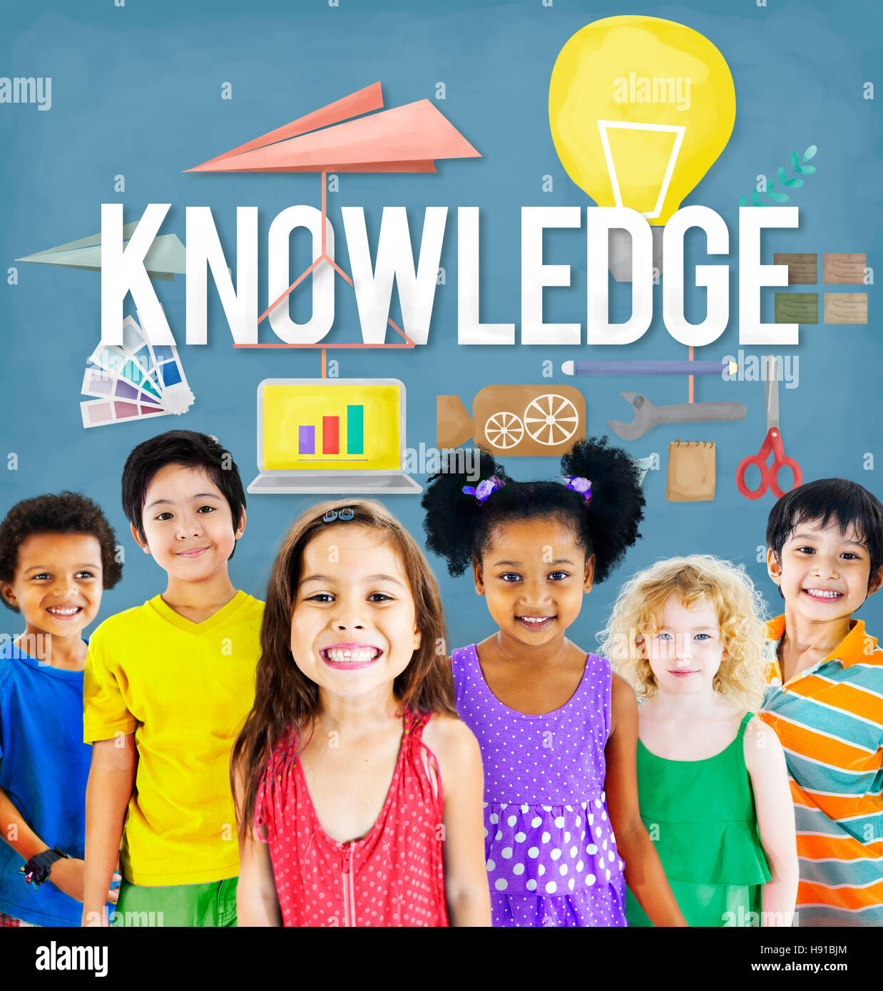 Knowledge School Course Degree Graphics Concept Stock Photo - Alamy