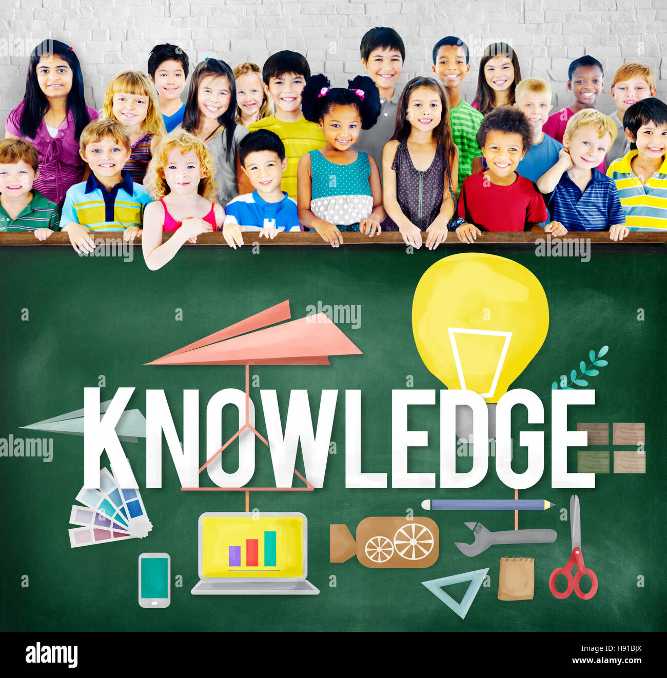 Knowledge School Course Degree Graphics Concept Stock Photo - Alamy