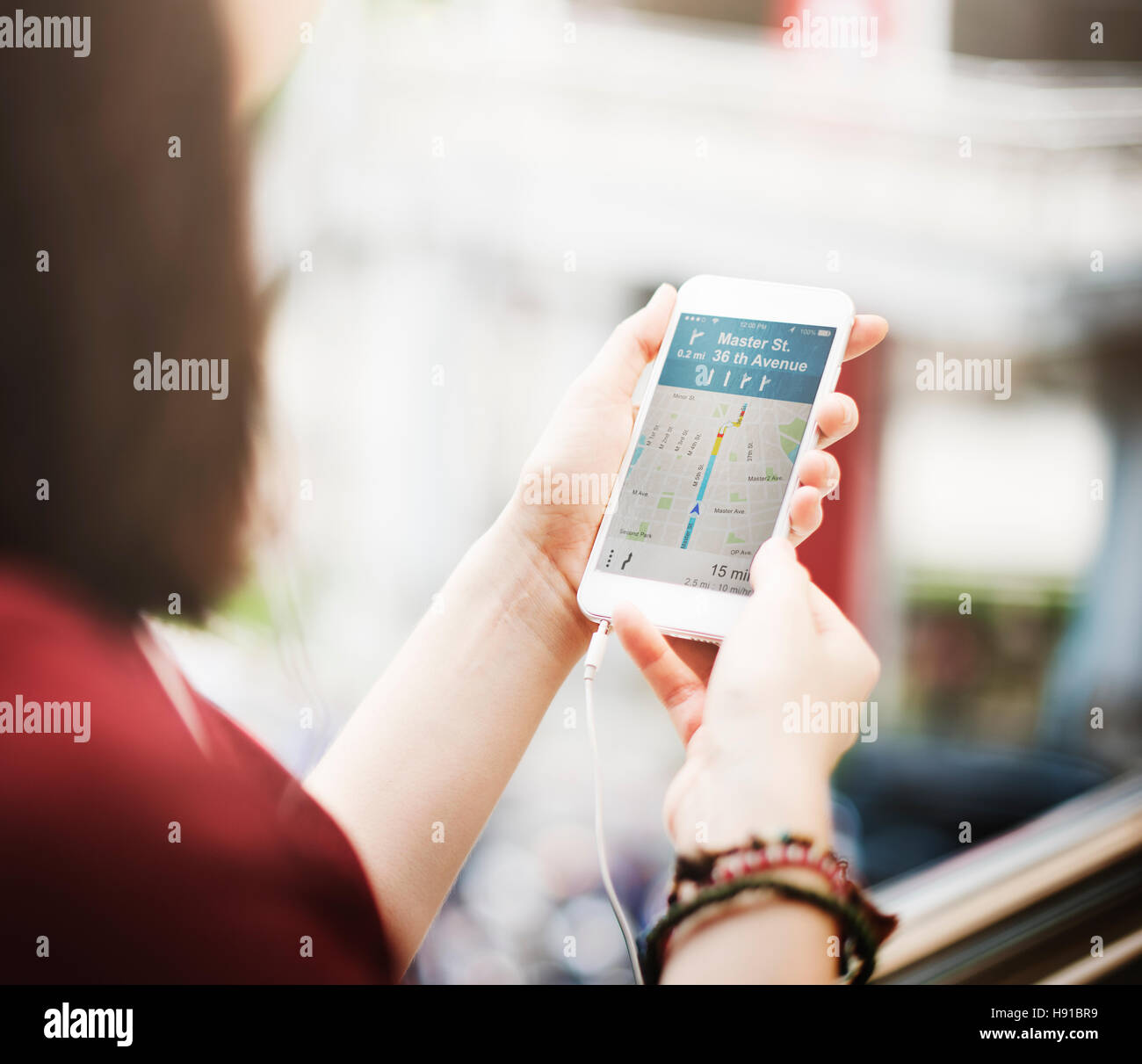 GPS Travel Navigator Search Technology Guide Concept Stock Photo - Alamy