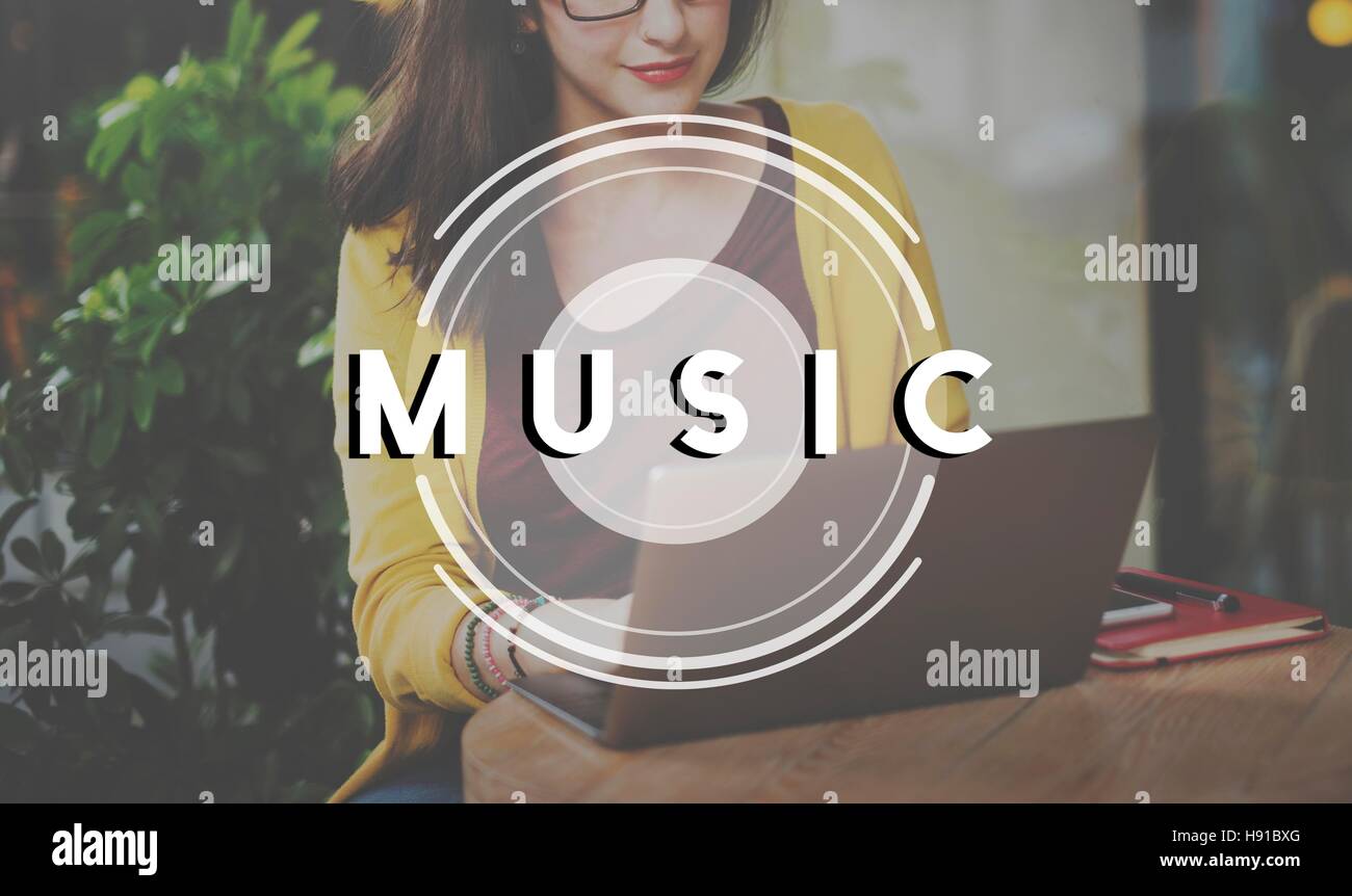 Music Multimedia Radio Party Lifestyle Concept Stock Photo - Alamy