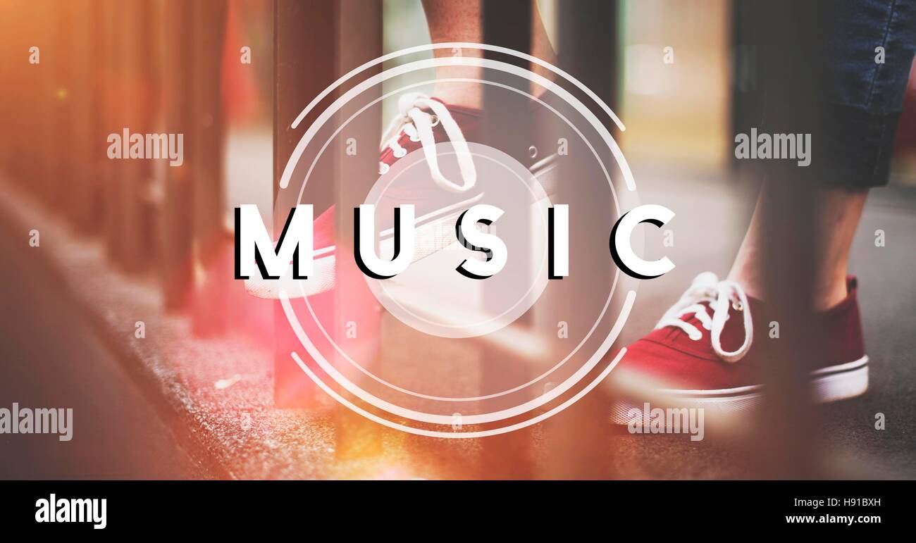 Music Multimedia Radio Party Lifestyle Concept Stock Photo - Alamy