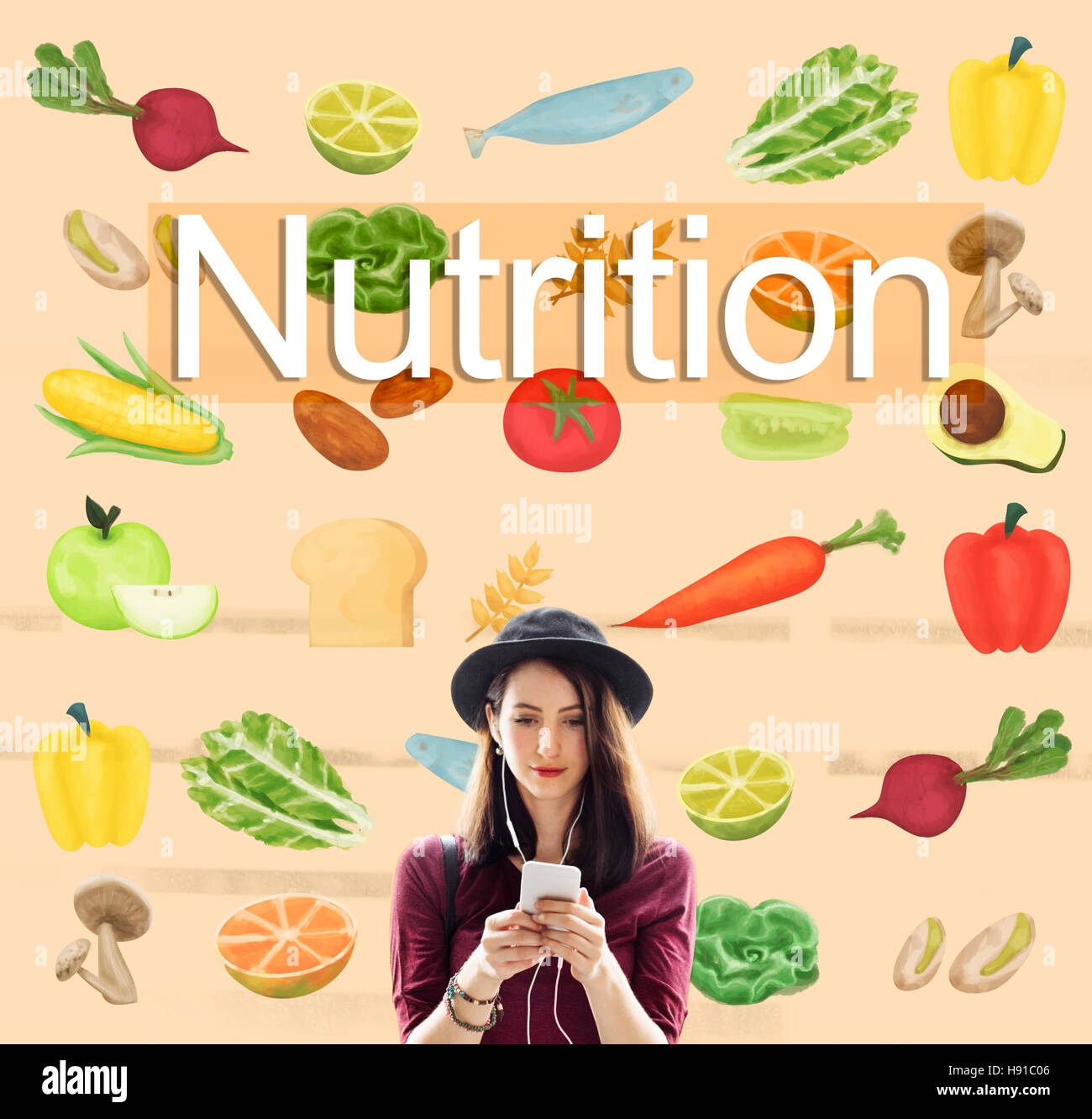 Nutrition Food Diet Healthy Life Concept Stock Photo - Alamy