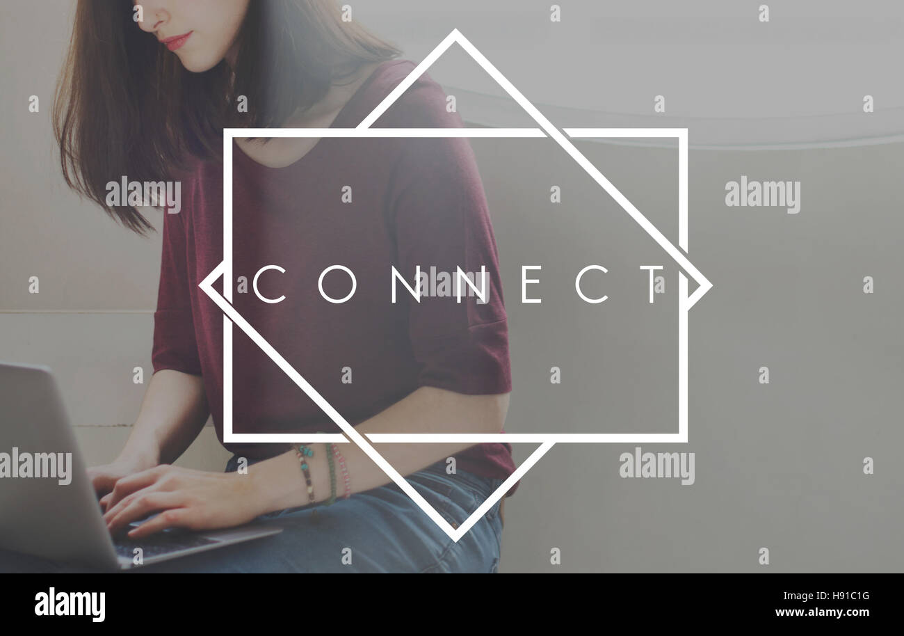 Connect Online Communication Access Chat Concept Stock Photo - Alamy