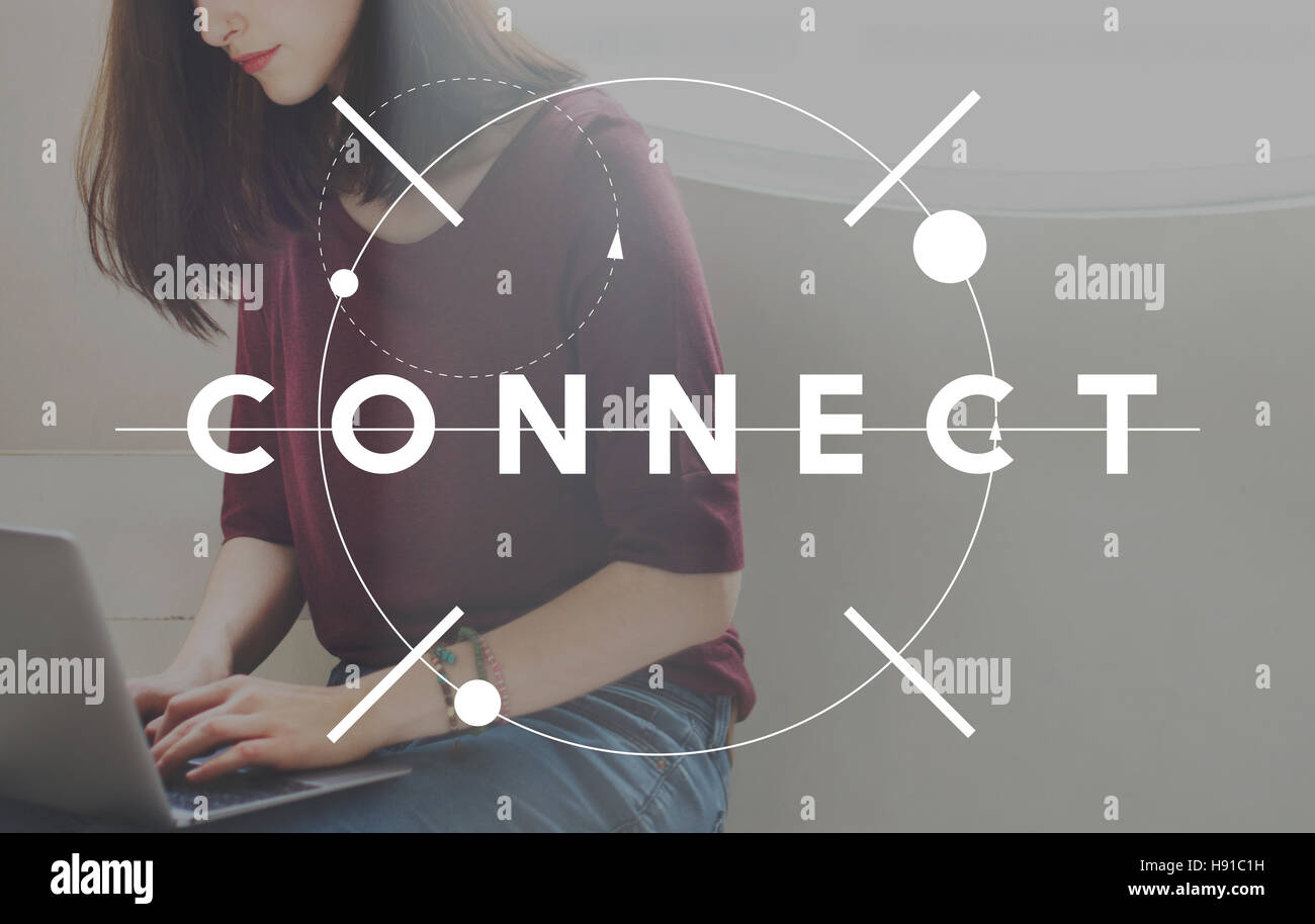 Connect Online Communication Access Chat Concept Stock Photo - Alamy