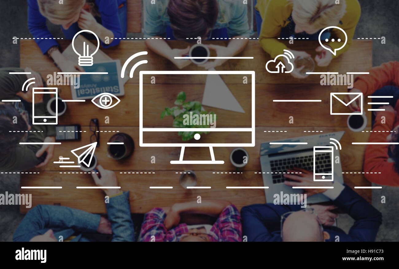 Computer Communication Connection Technology Information Concept Stock ...