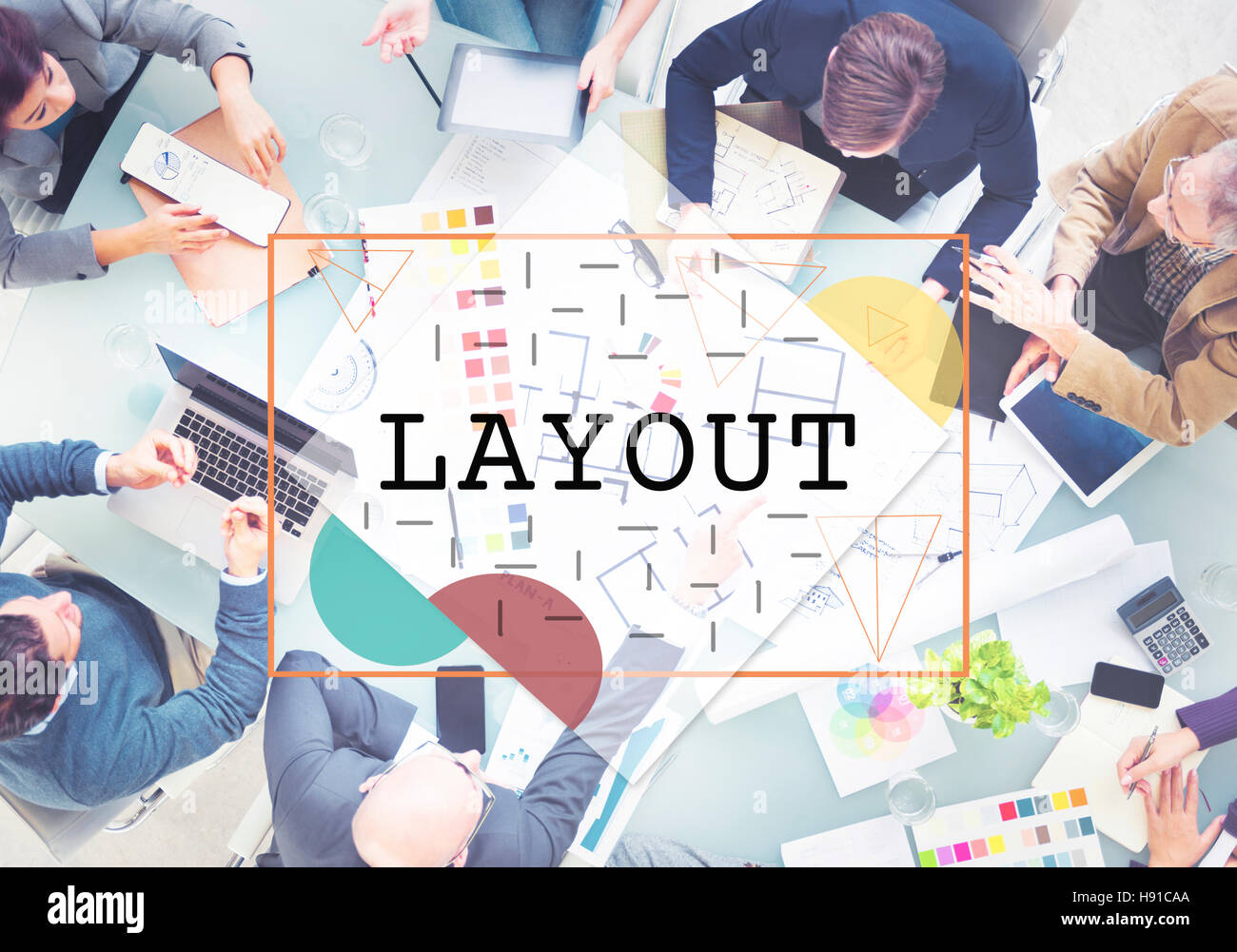 Layout Blueprint Design Editing Printing Art Concept Stock Photo - Alamy