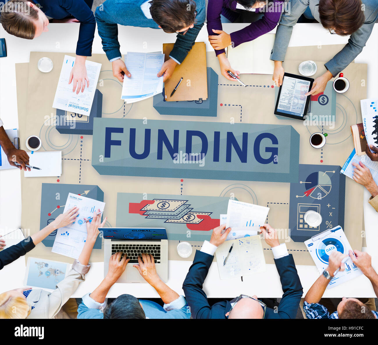 Funding Finance Management Graphics Concept Stock Photo - Alamy