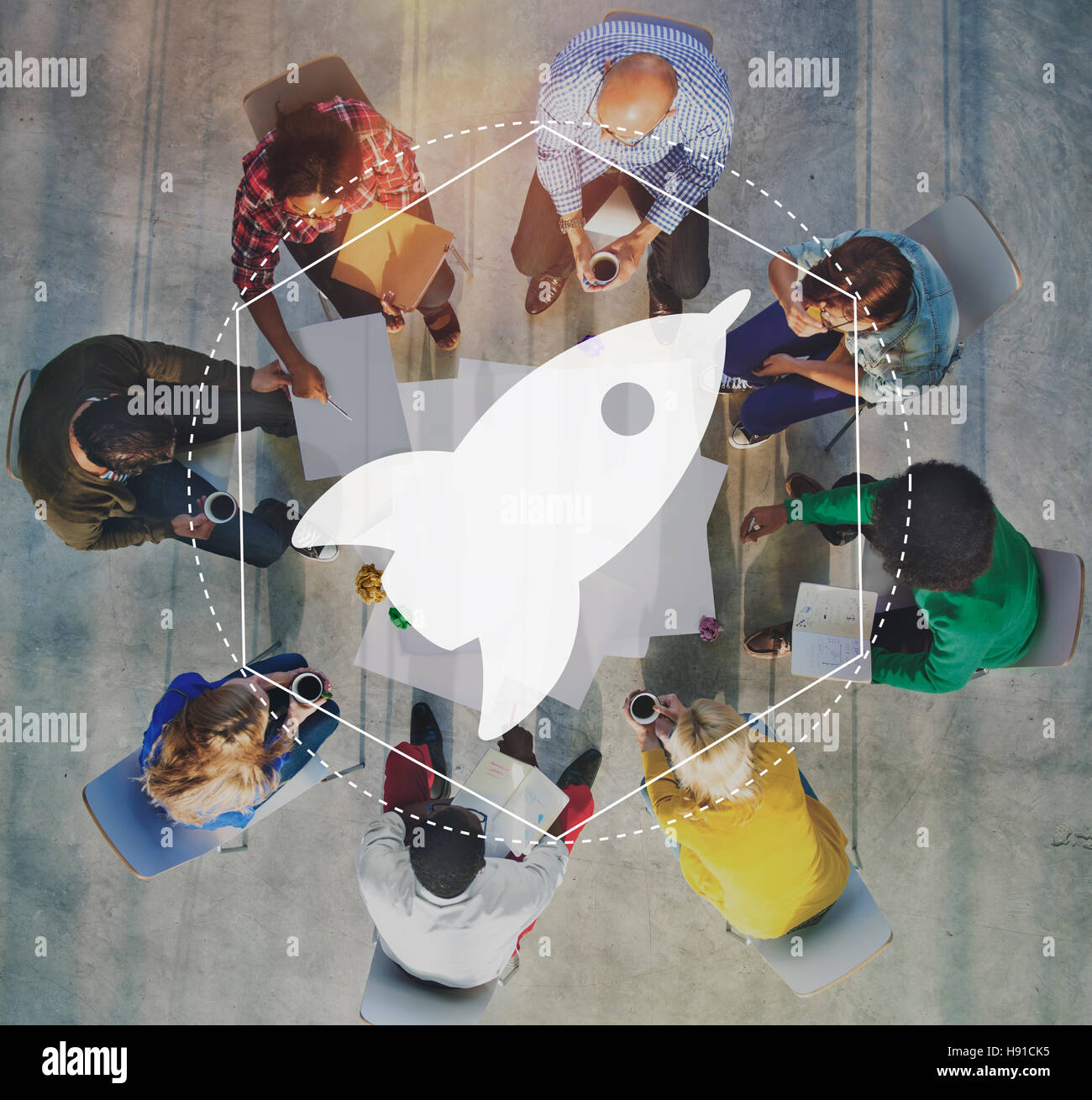 Launch Innovation Creative Development Graphic Concept Stock Photo - Alamy