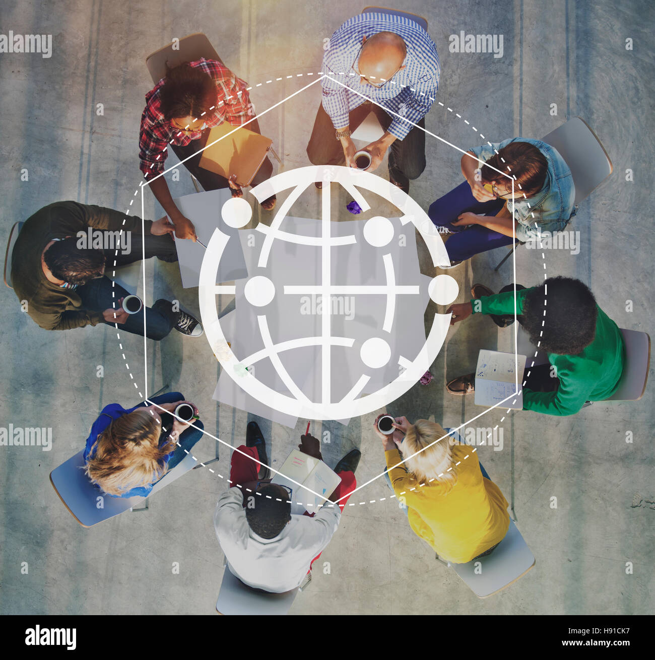 Networking Communication Interaction Net Graphic Concept Stock Photo ...