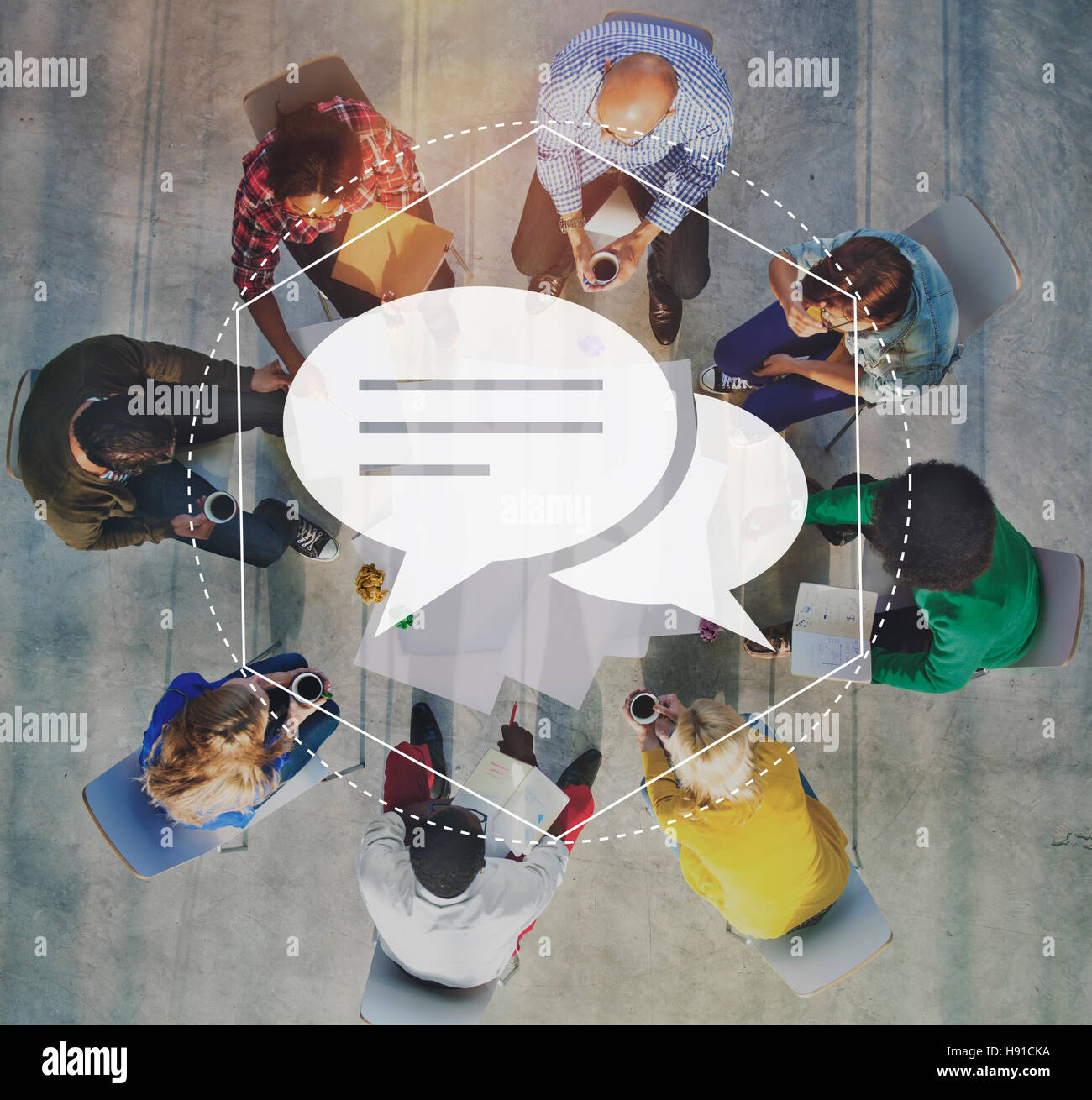 Messenger Discussion Community Technology Graphic Concept Stock Photo ...