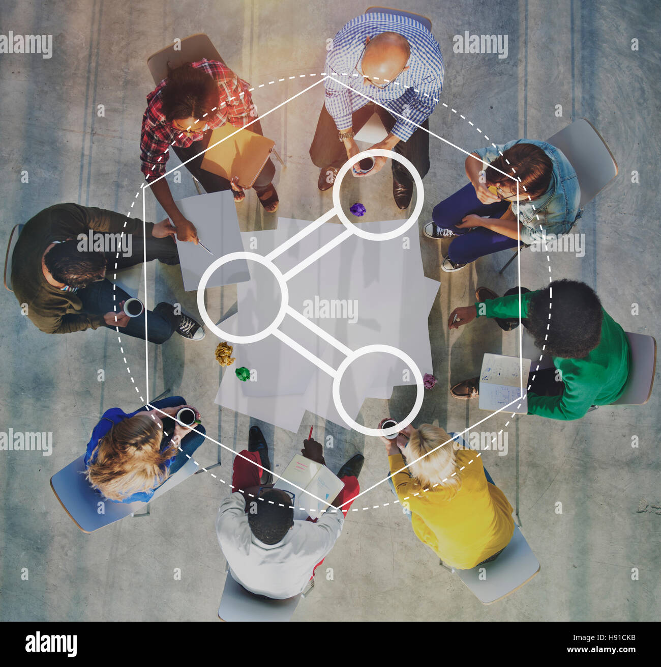 Link Sharing Information Technology Graphic Concept Stock Photo - Alamy