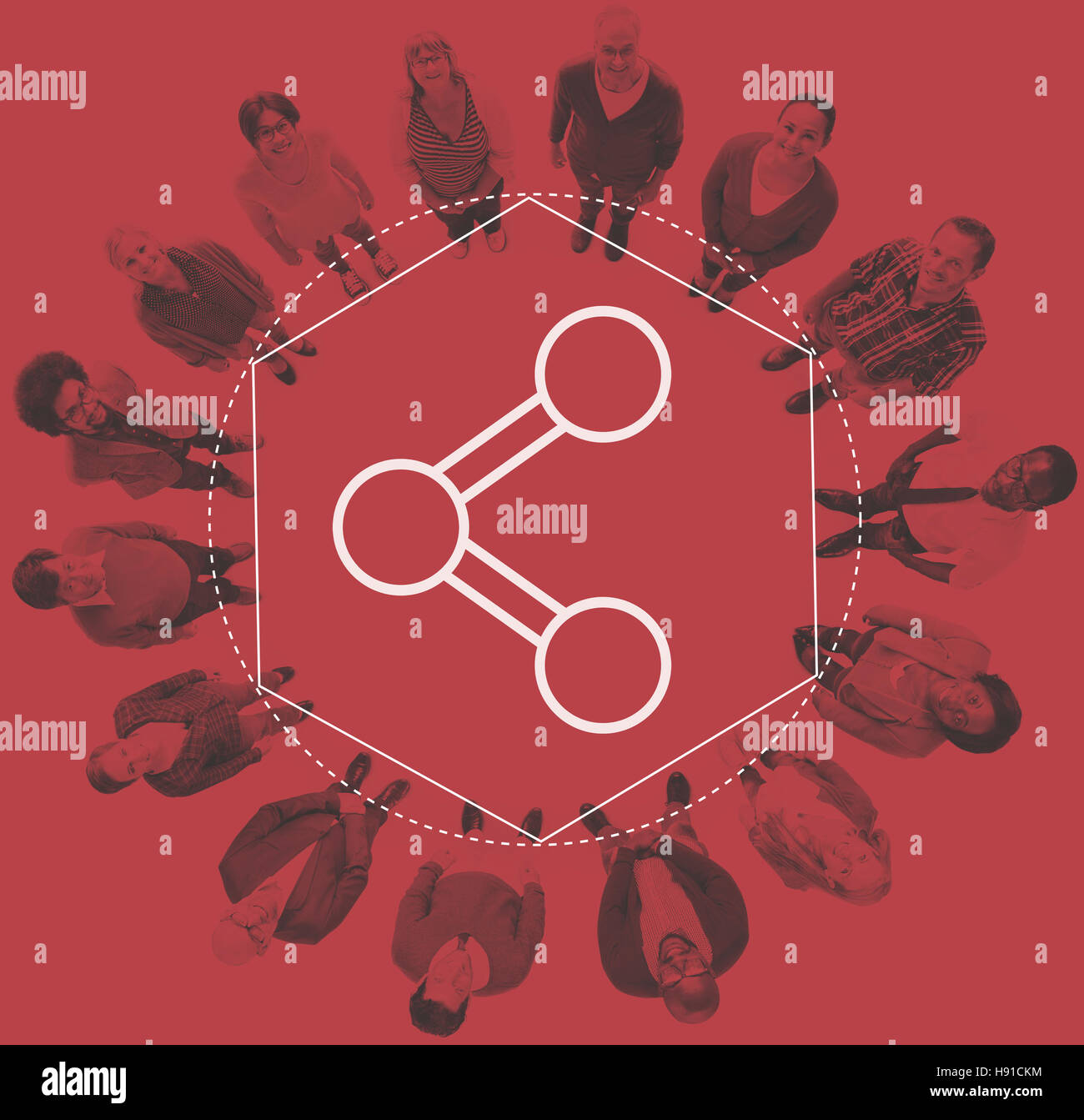 Link Sharing Information Technology Graphic Concept Stock Photo - Alamy