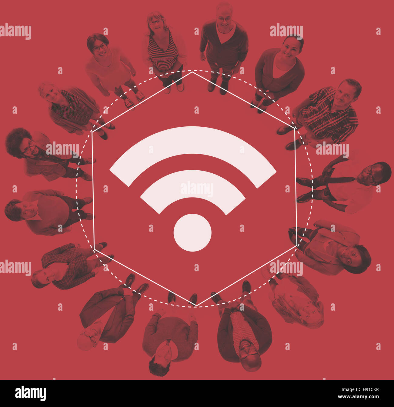 Internet WiFi Network Connection Graphic Concept Stock Photo - Alamy