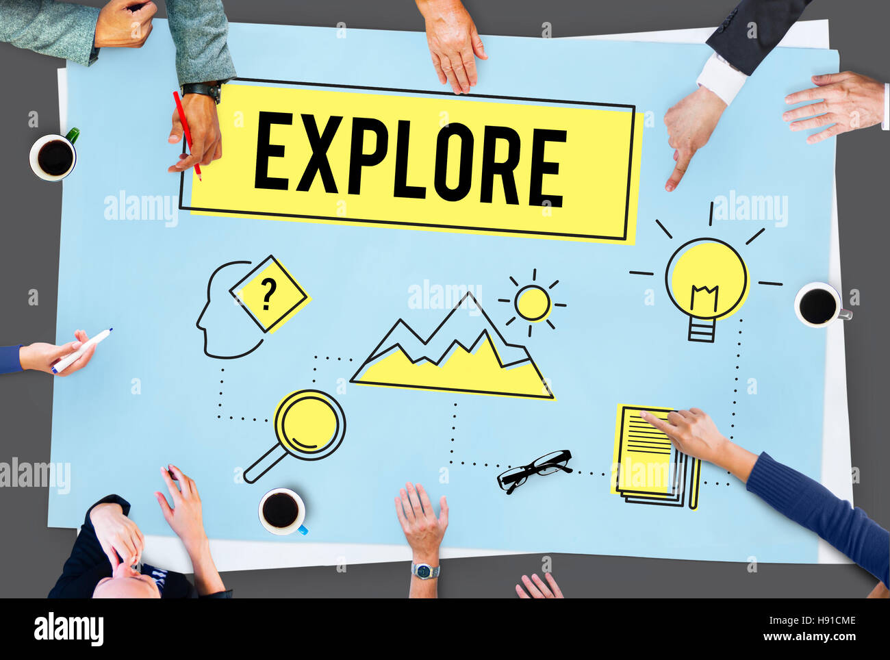 Explore Explorer Research Searching Study Concept Stock Photo - Alamy