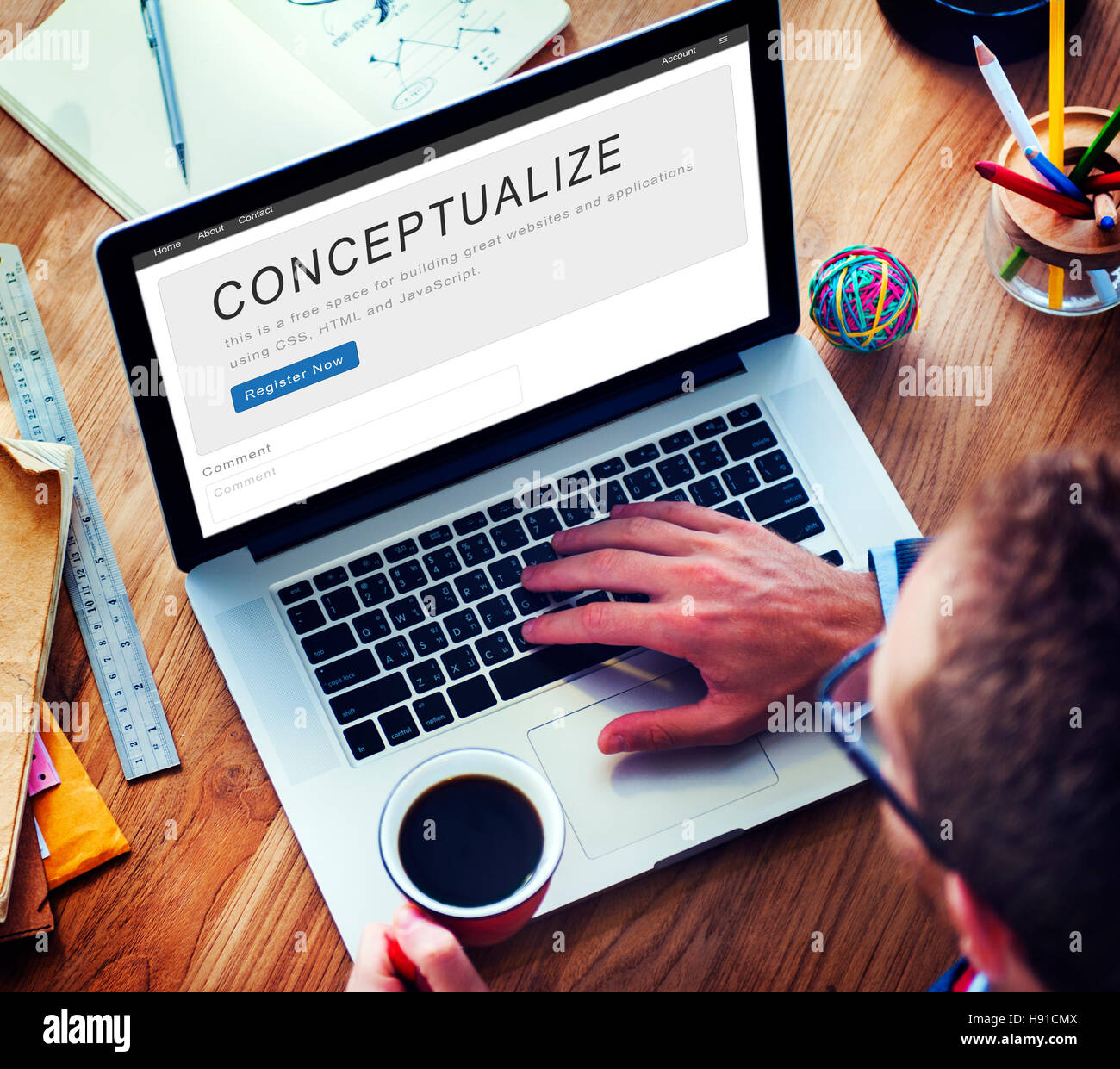 Conceptualize Ideas Creative Inspire Design Concept Stock Photo - Alamy