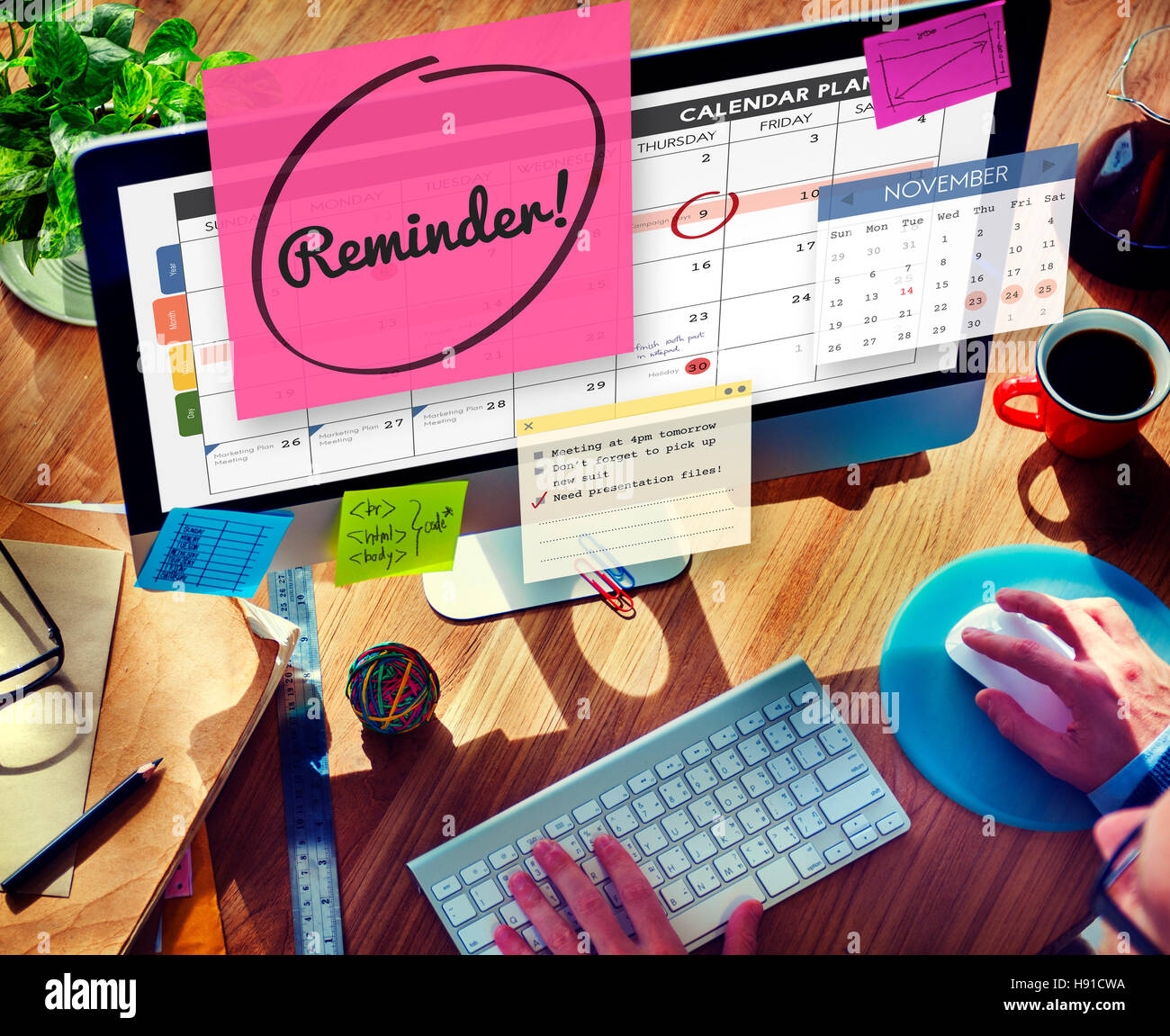 Reminder Important Memo Memory Notice Text Concept Stock Photo - Alamy