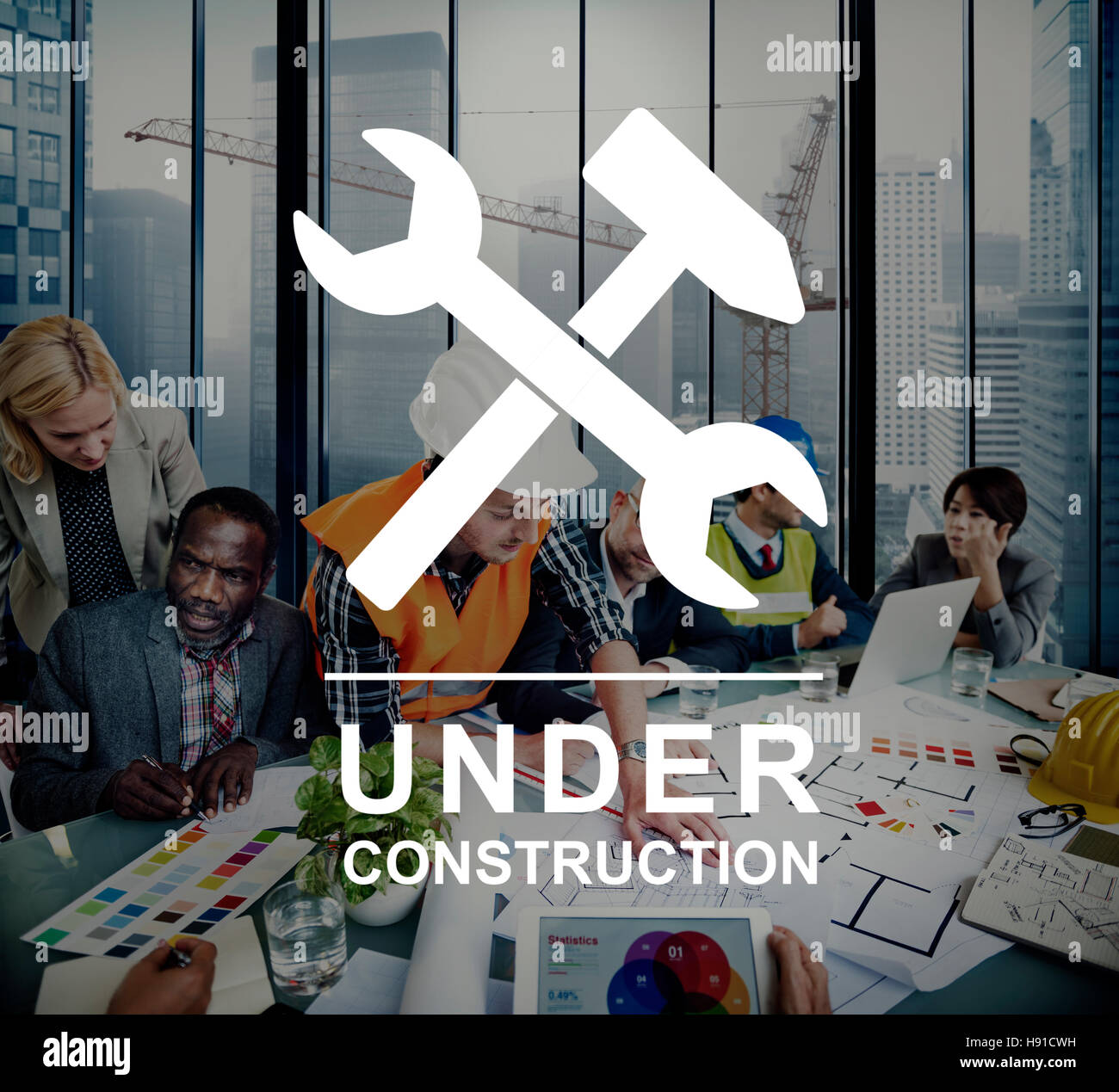 Under Construction Technical Problems Progress Concept Stock Photo - Alamy