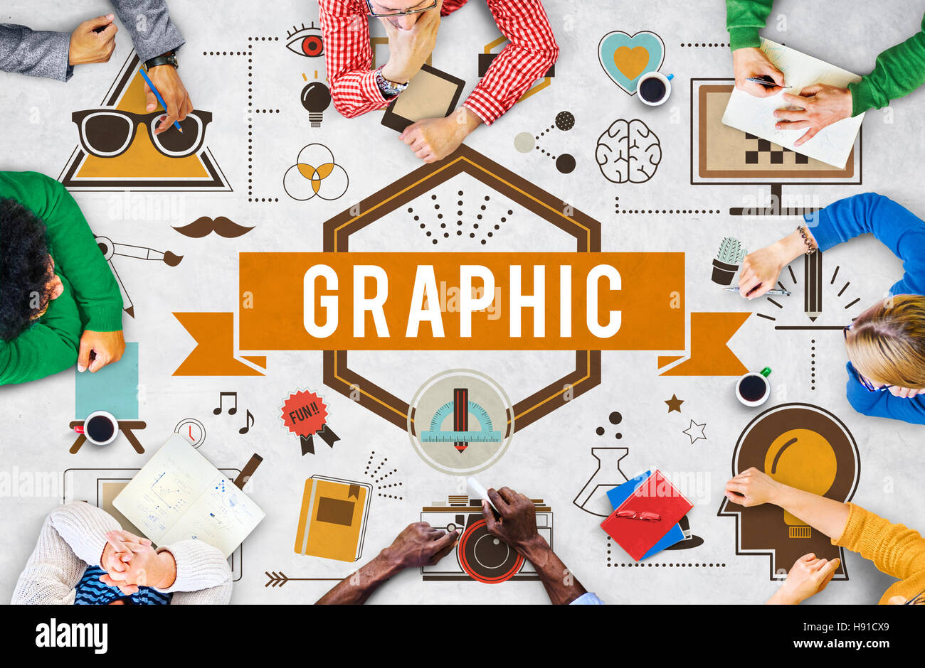 Graphic Creative Design Digital Illustrative Visual Concept Stock Photo ...