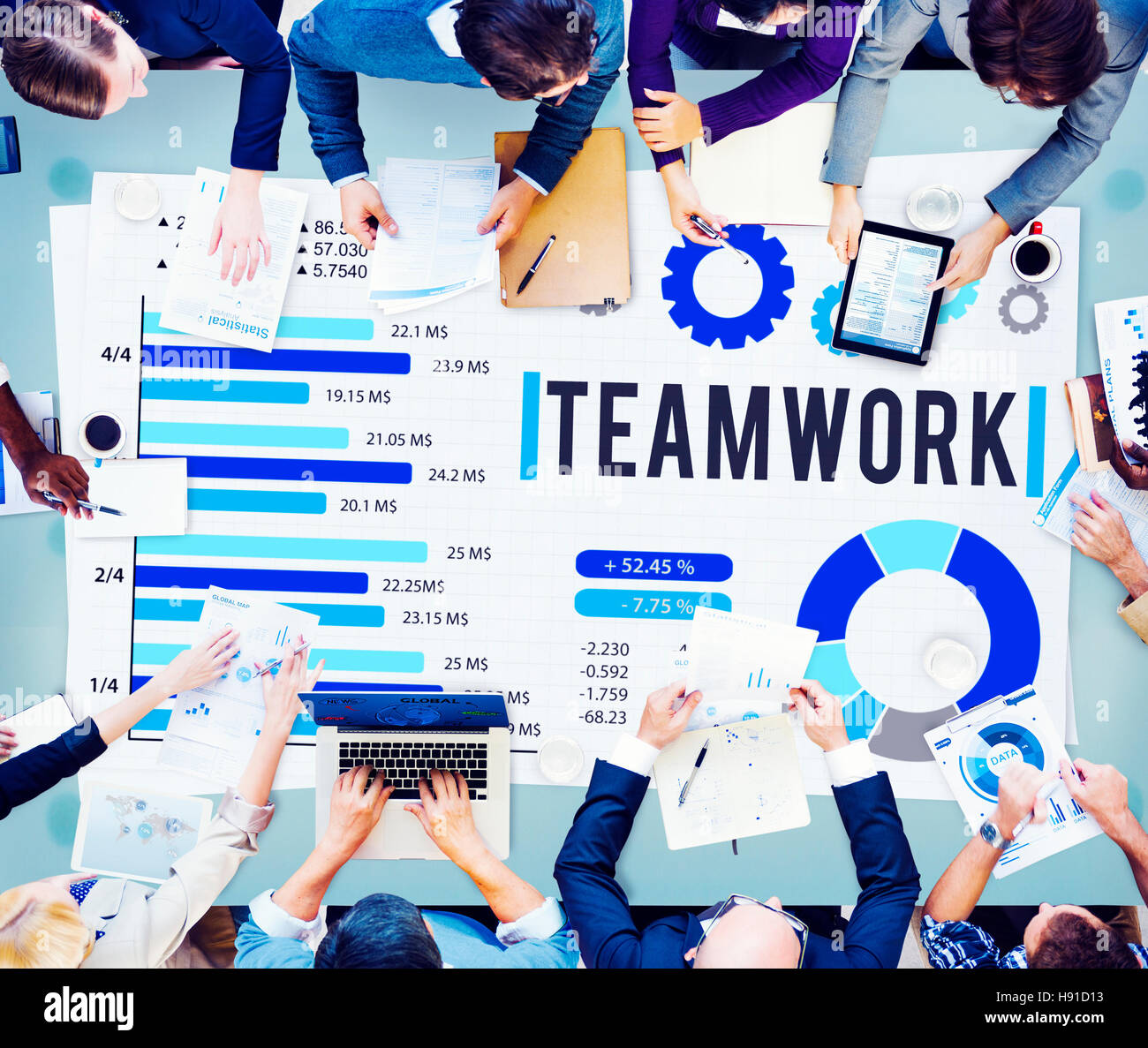 Team Corporate Teamwork Collaboration Assistance Concept Stock Photo ...