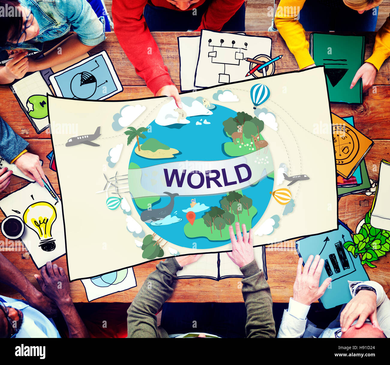 World Worldwide Society Global Community Connection Concept Stock Photo ...