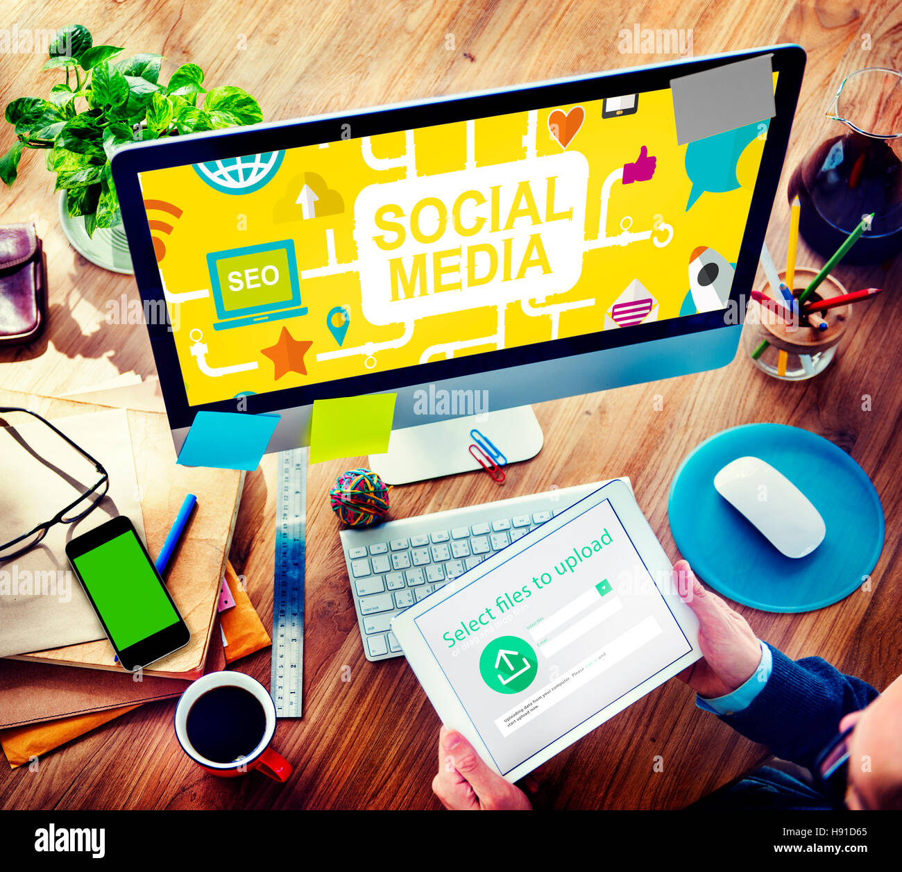 Social Media Social Networking Technology Connection Concept Stock ...