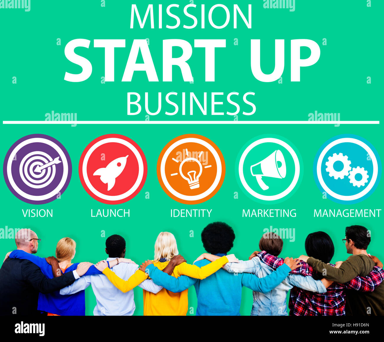 Mission Start Up Business Launch Team Success Concept Stock Photo - Alamy