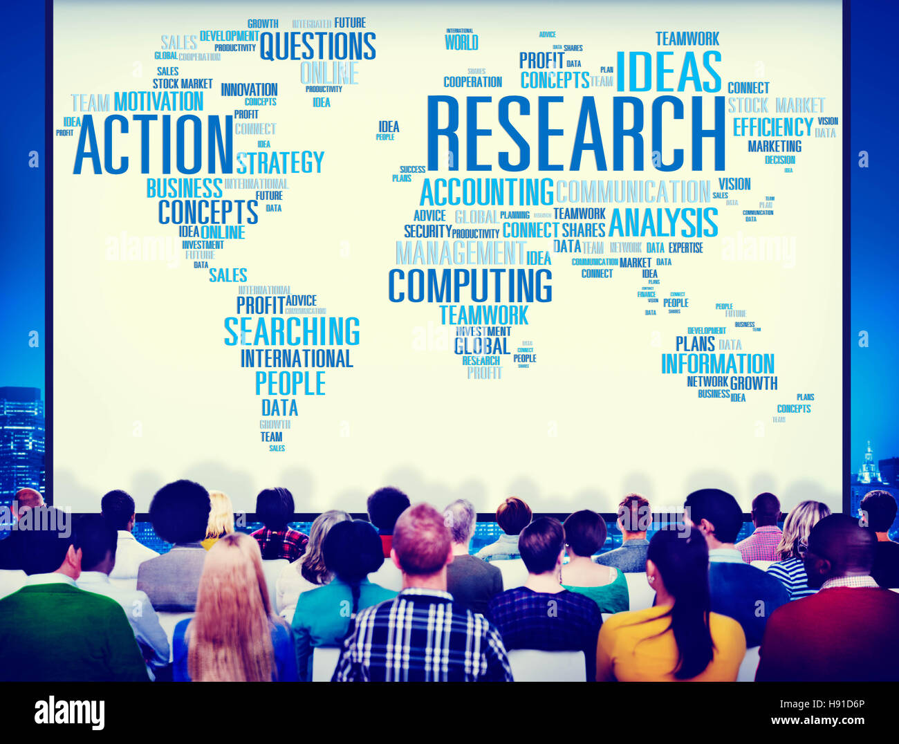 Research Data Facts Information Solutions Exploration Concept Stock ...