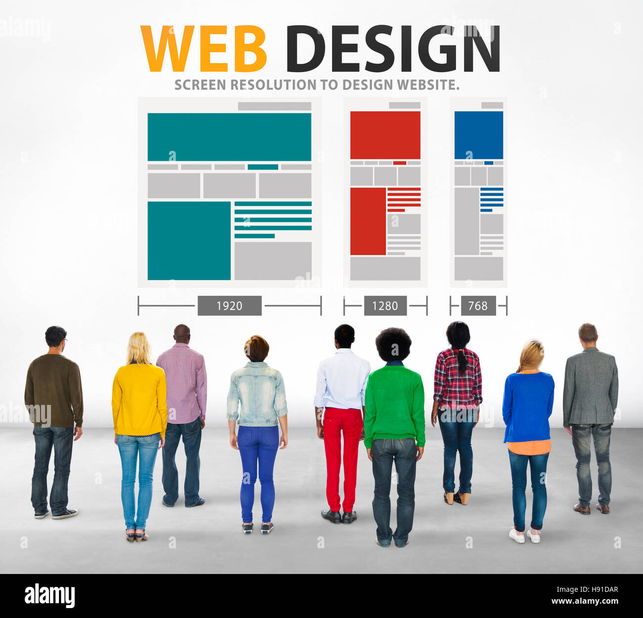 Web Design Network Website Ideas Media Information Concept Stock Photo ...