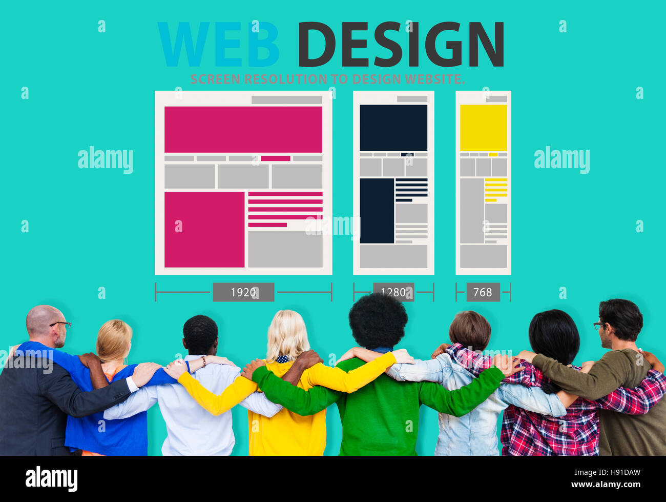 Web Design Network Website Ideas Media Information Concept Stock Photo ...