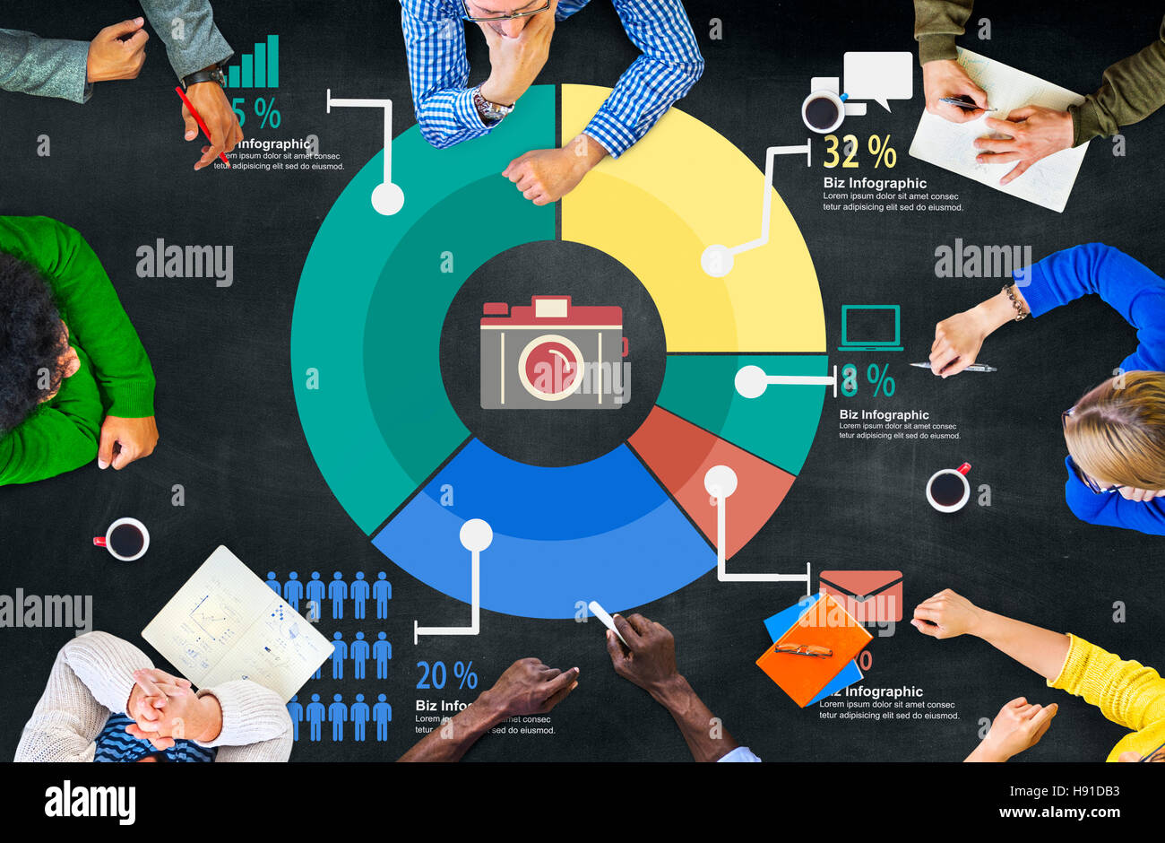 Analysis Analytic Marketing Sharing Graph Diagram Concept Stock Photo ...