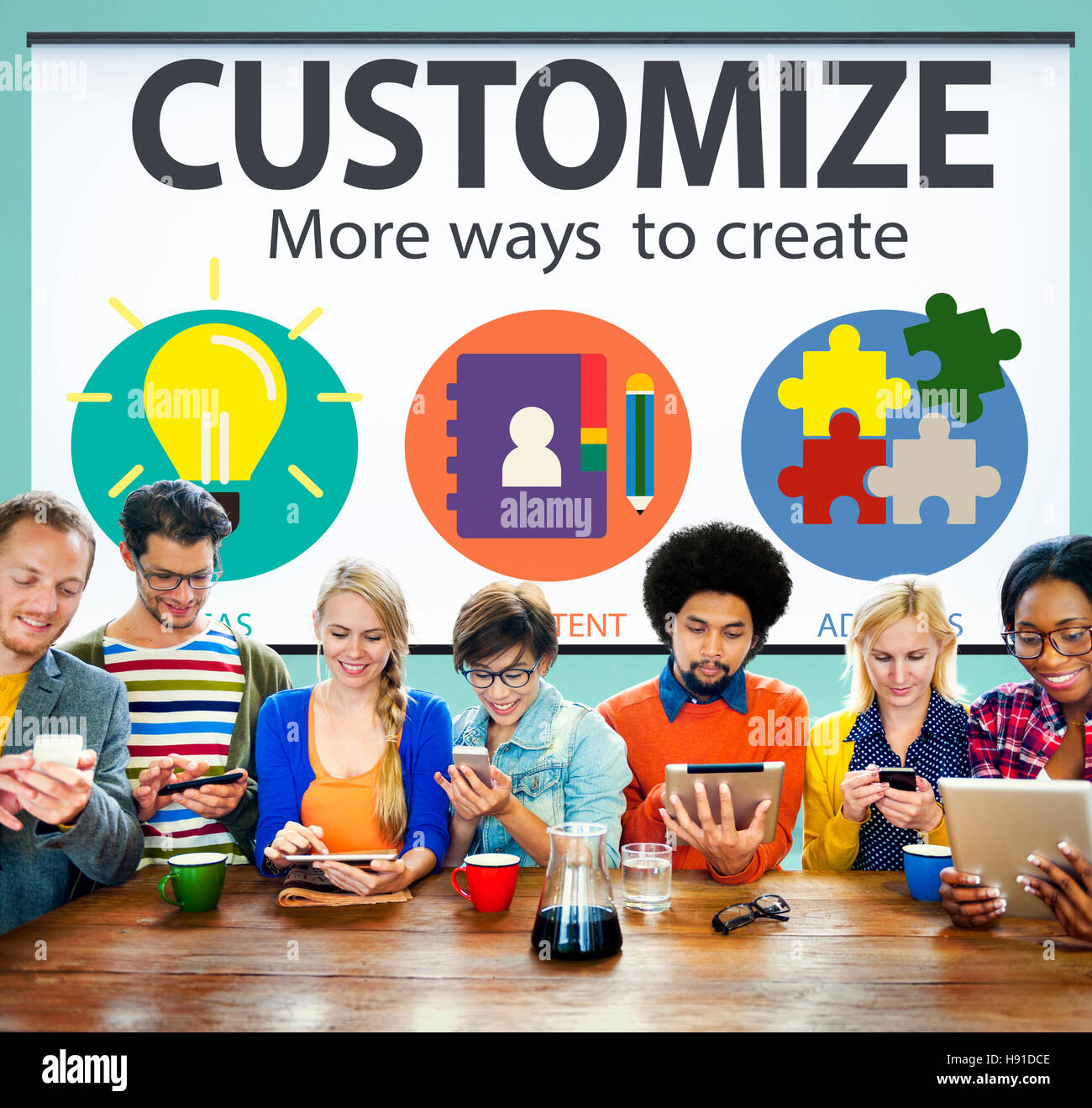 Customize Ideas Identity Individuality Innovation Personalize Concept ...