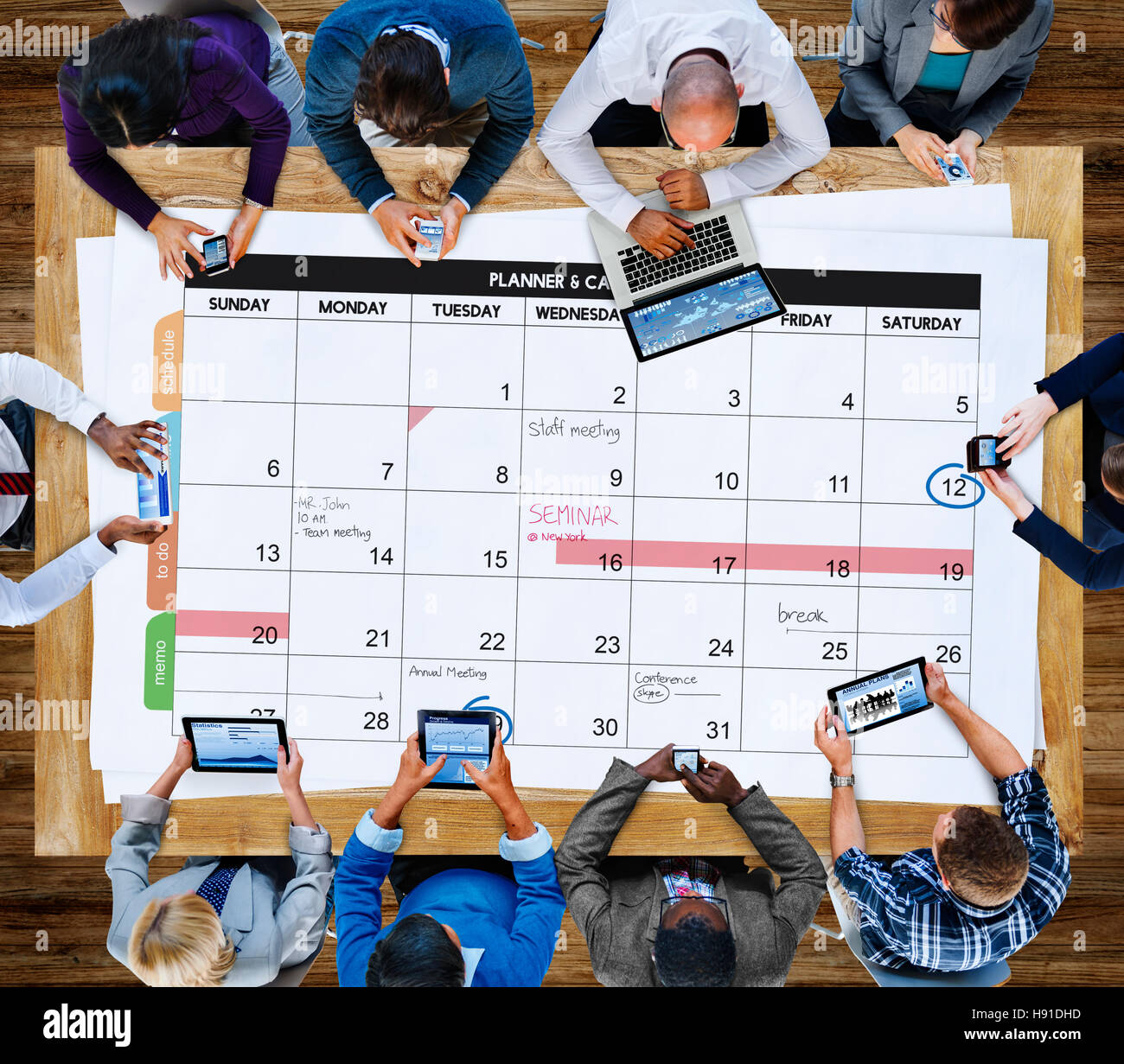 Calender Planner Organization Management Remind Concept Stock Photo - Alamy