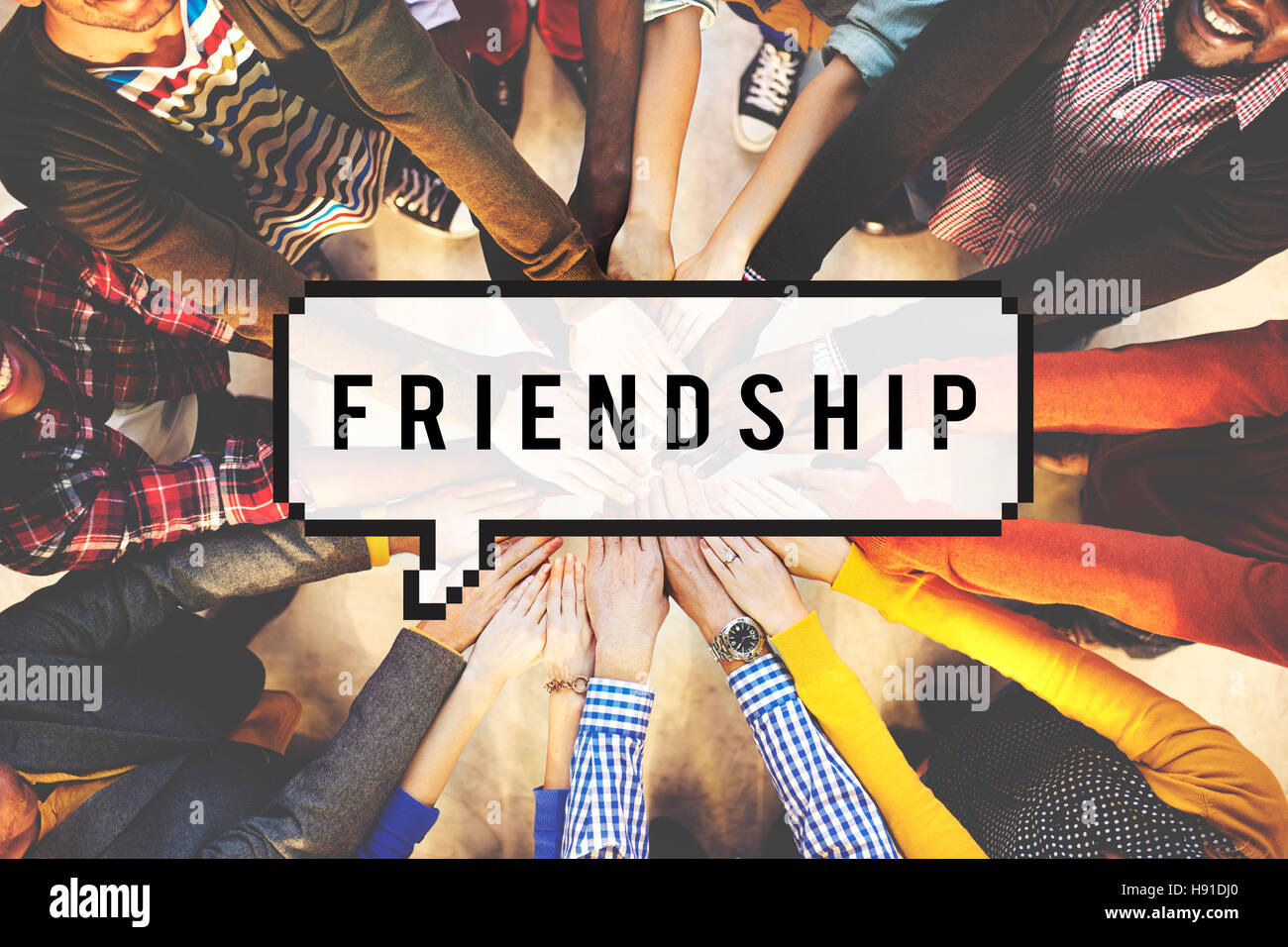 Friends Friendship Friendly Gang Group Concept Stock Photo - Alamy