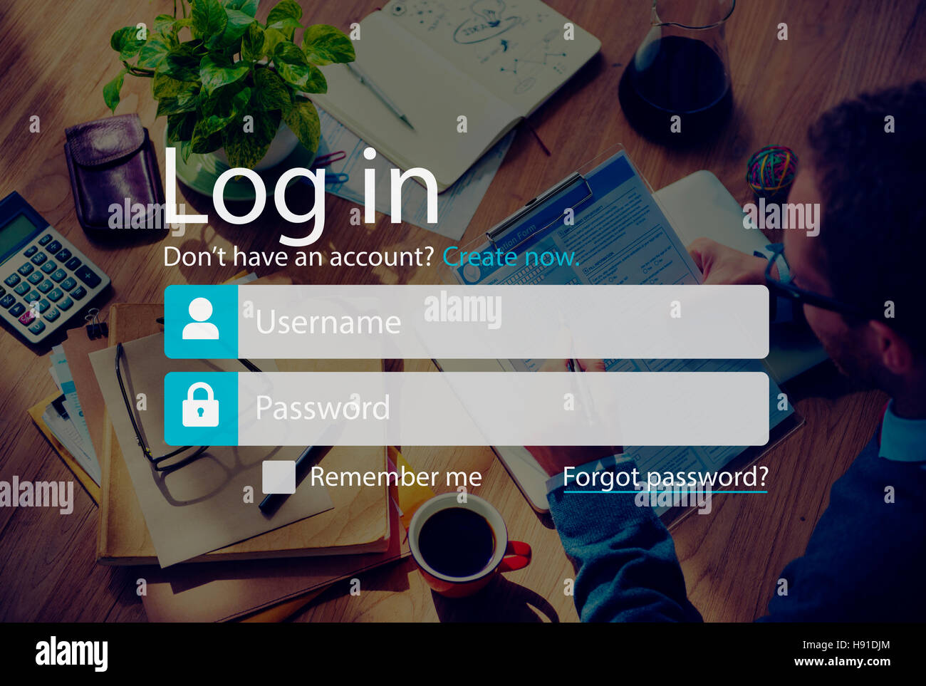 Log In Sign Up Register Account Page Concept Stock Photo - Alamy