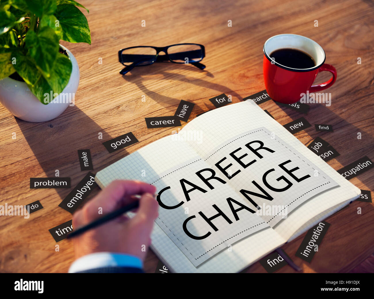Job change, concept hi-res stock photography and images - Alamy