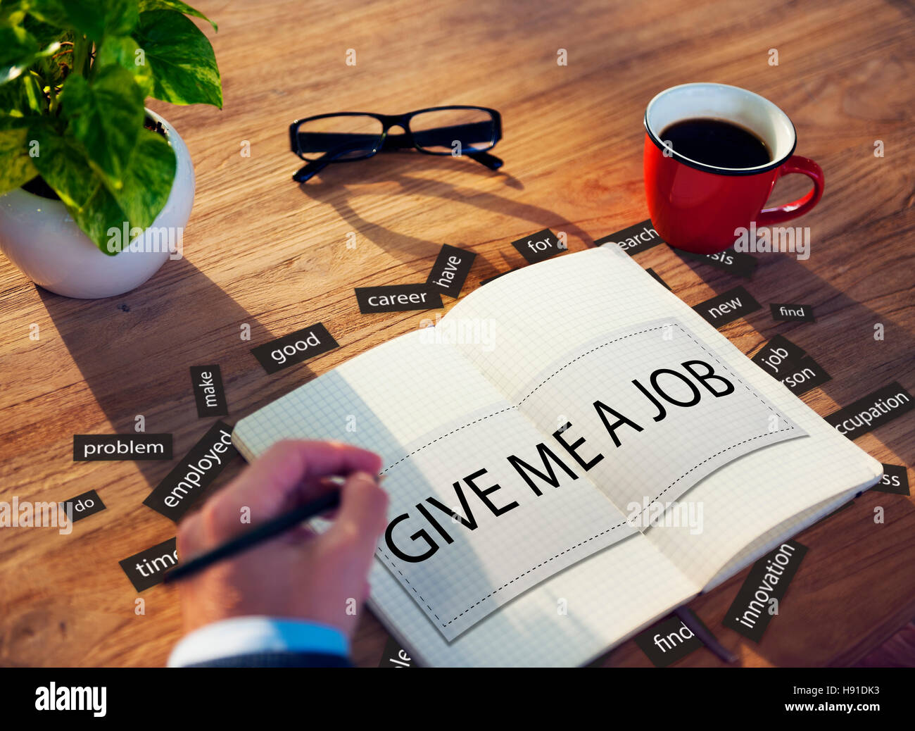 Give Me a Job Career Occupation Concept Stock Photo - Alamy