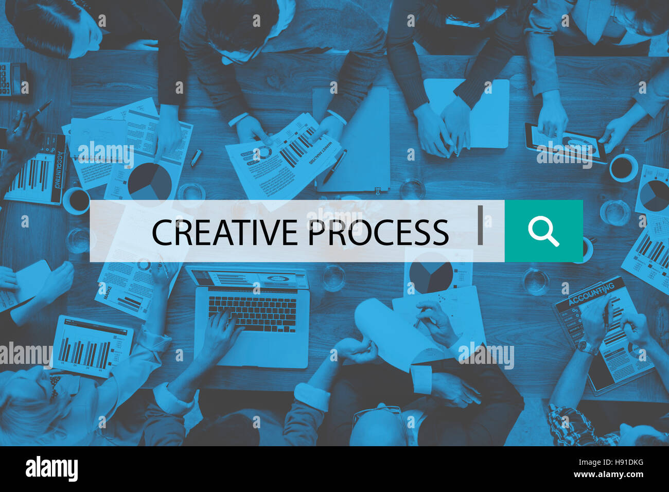Creative Process Design Brainstorm Thinking Vision Ideas Concept Stock ...