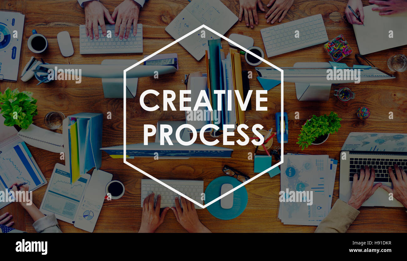 Creative Process Design Brainstorm Thinking Vision Ideas Concept Stock ...