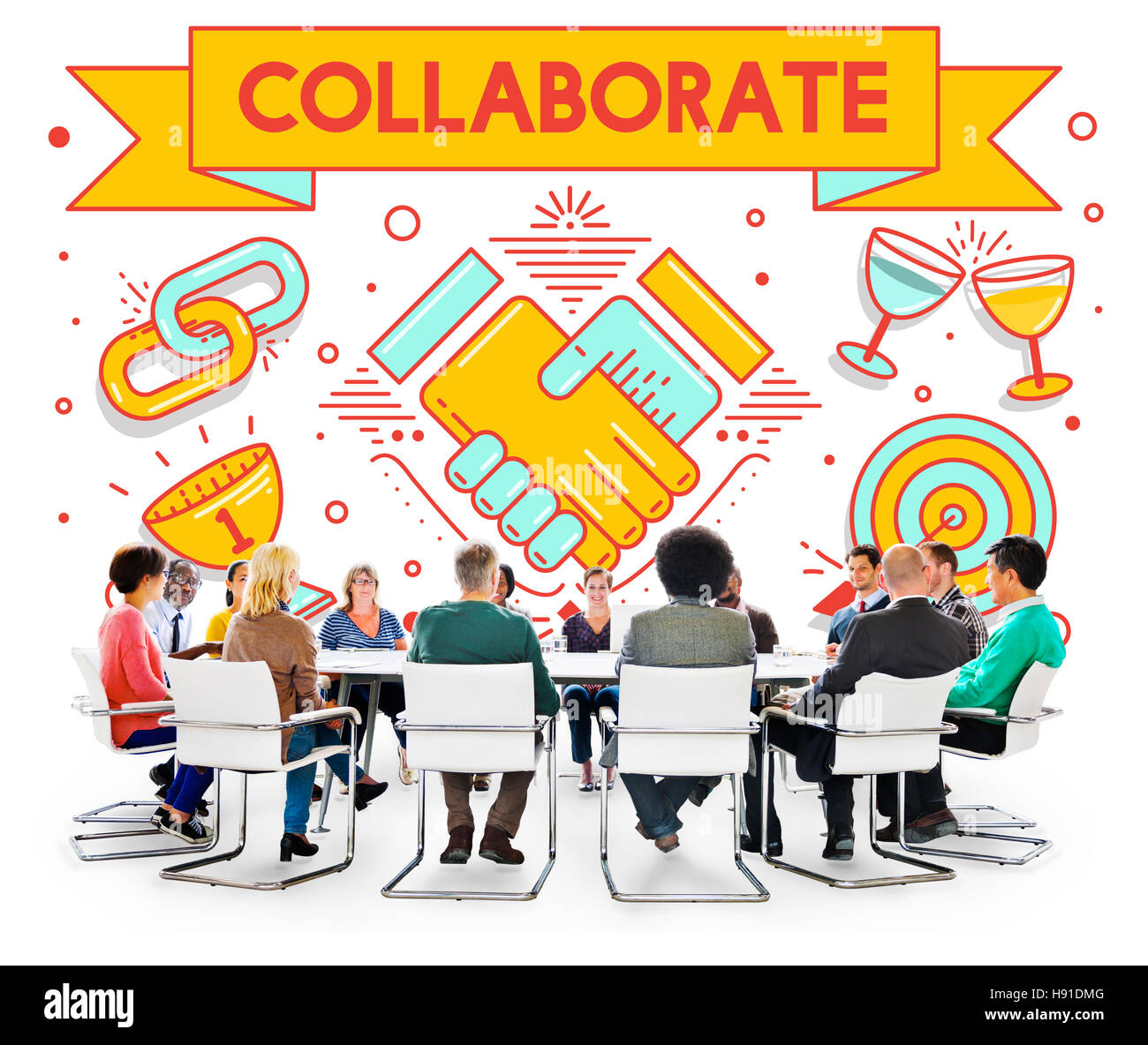 Collaboration Solution Partnership Cooperation Concept Stock Photo - Alamy