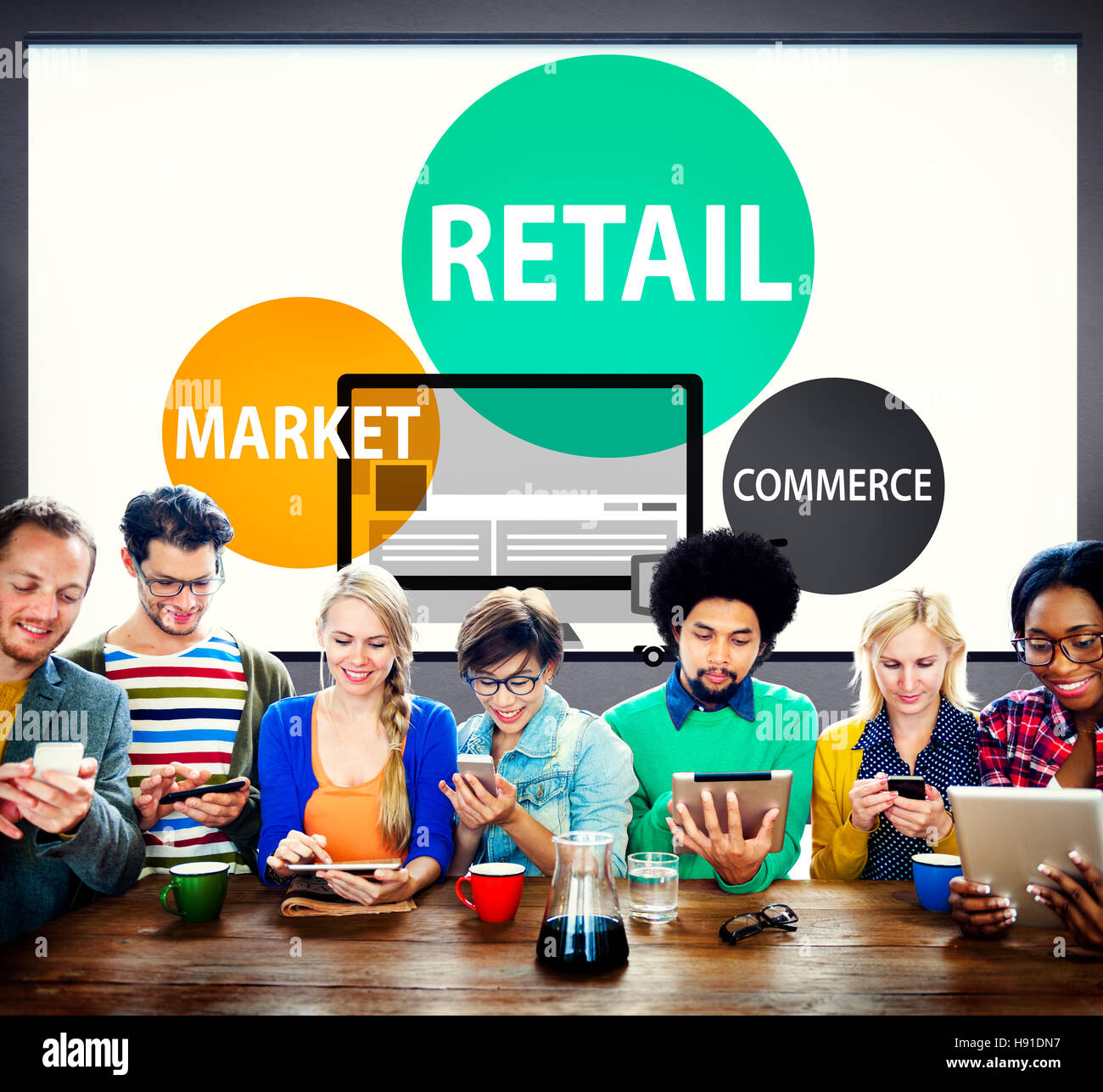 Retail Consumer Commerce Market Purchase Concept Stock Photo - Alamy