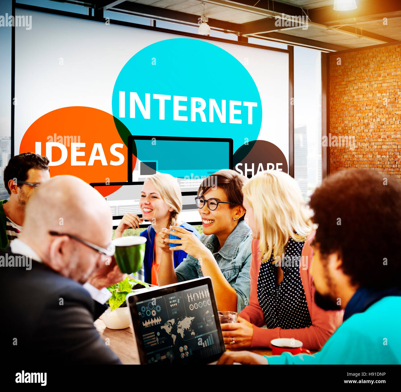 Internet Share Networking Global Communication Concept Stock Photo - Alamy